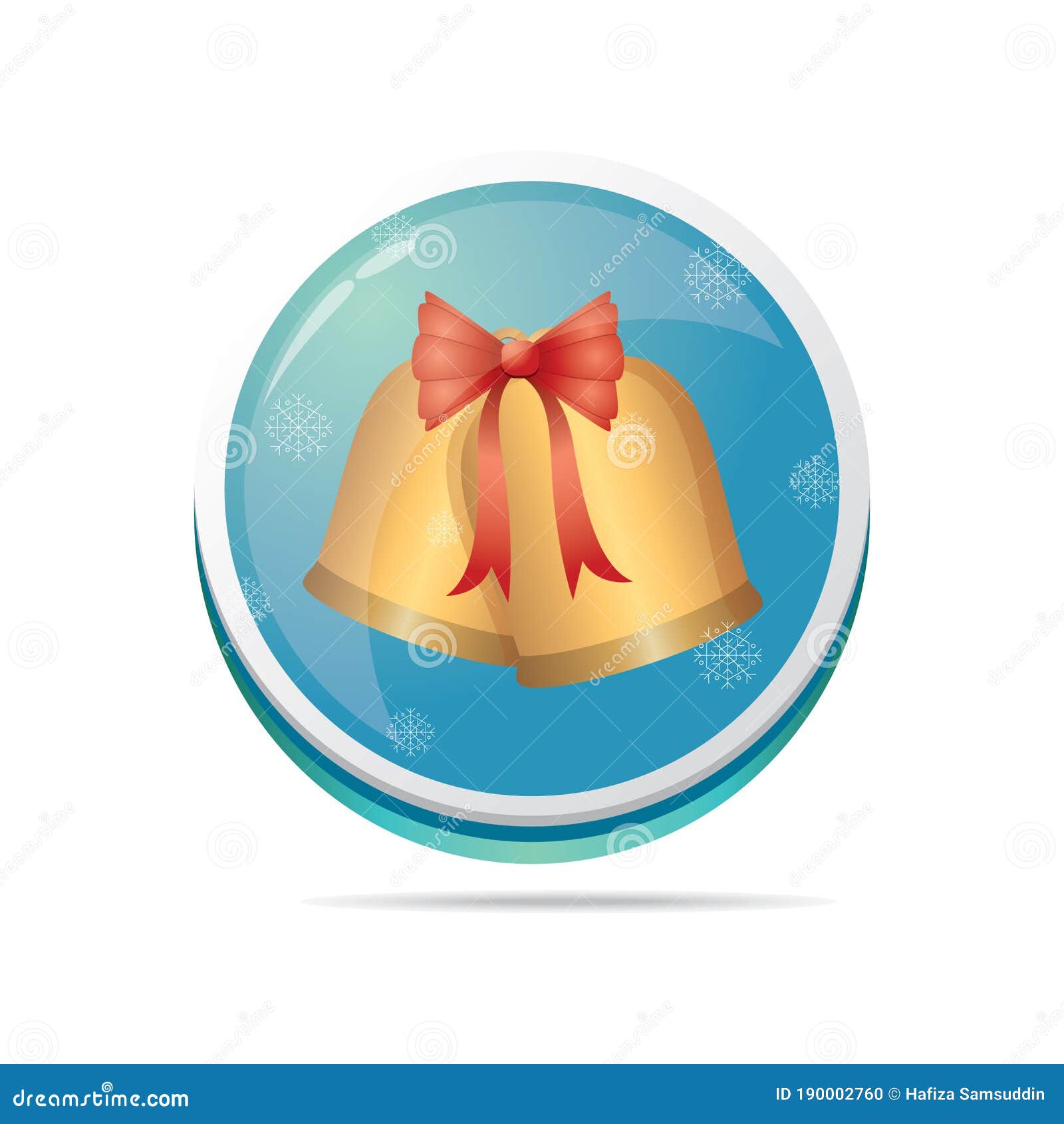 Christmas Bells in a Button. Vector Illustration Decorative Design ...