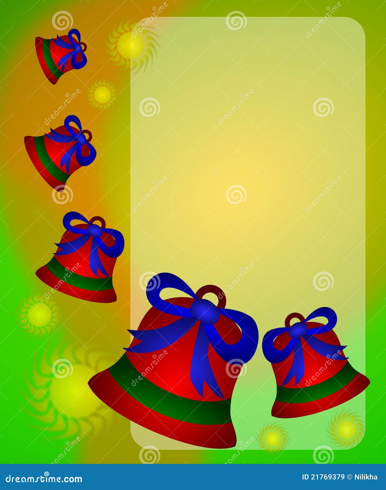 Christmas bells frame stock illustration. Illustration of season - 21769379