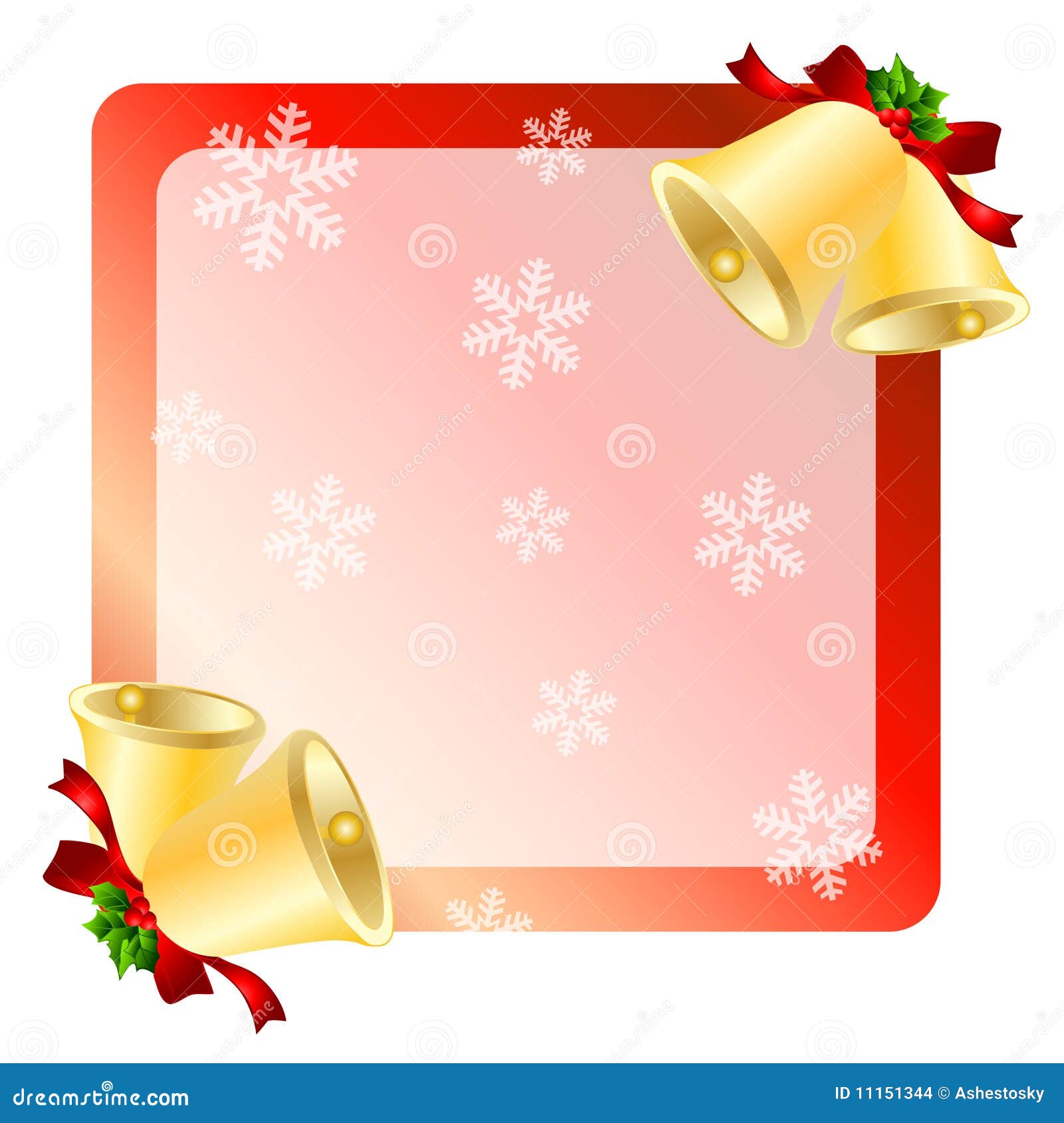 Christmas Bells Greetings Card Stock Vector - Illustration of card ...