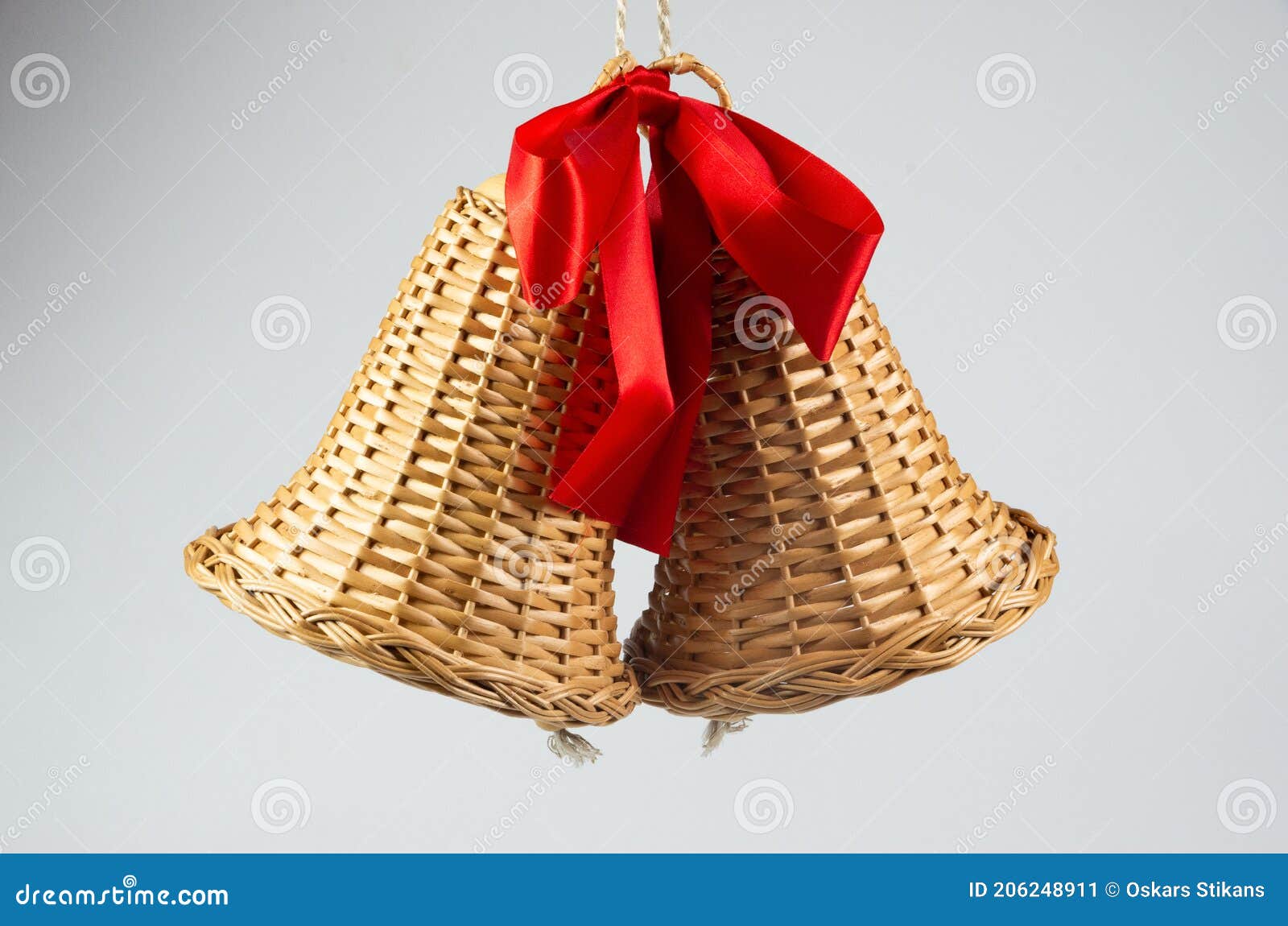 Christmas Bells Made by the Master S Hands, Wicker with Wicker Stock ...