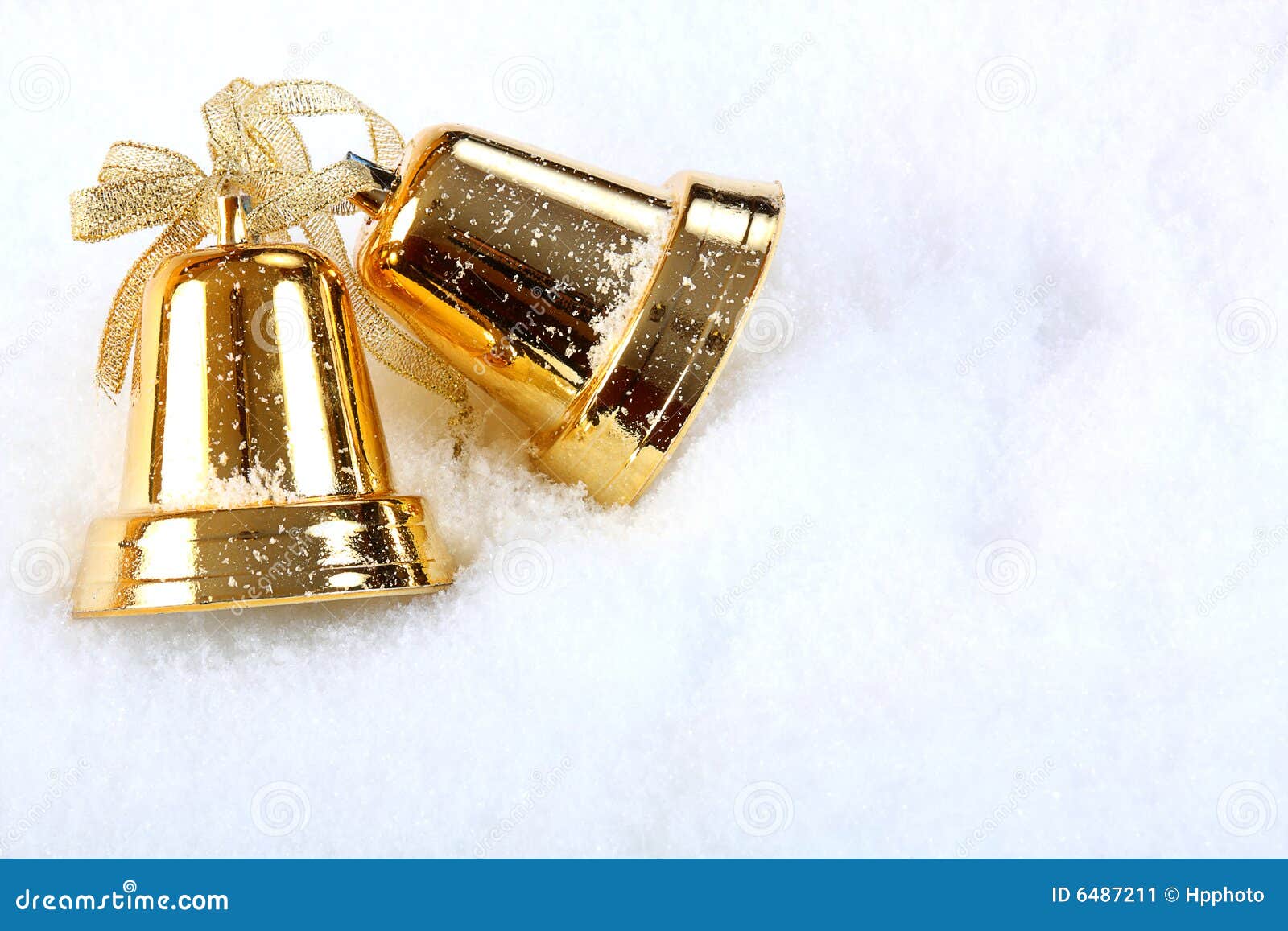 Christmas bells over snow stock image. Image of xmas, ball - 6487211