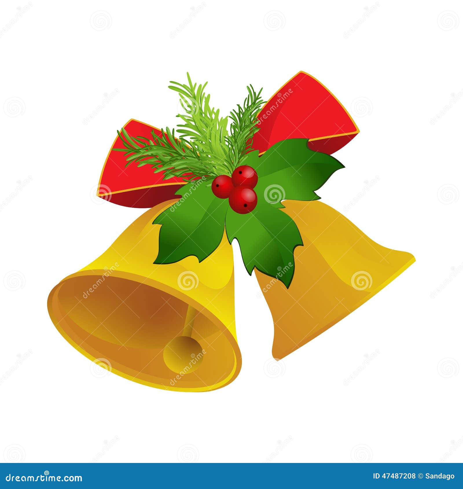 Christmas bells stock vector. Illustration of decoration - 47487208