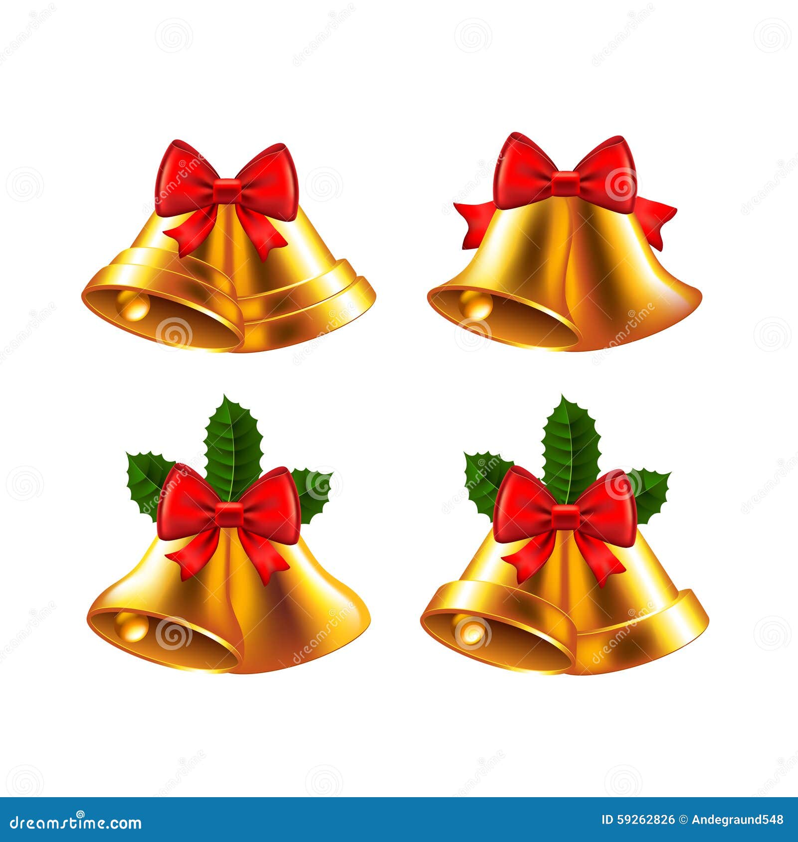 Christmas bells vector set stock vector. Illustration of merry - 59262826