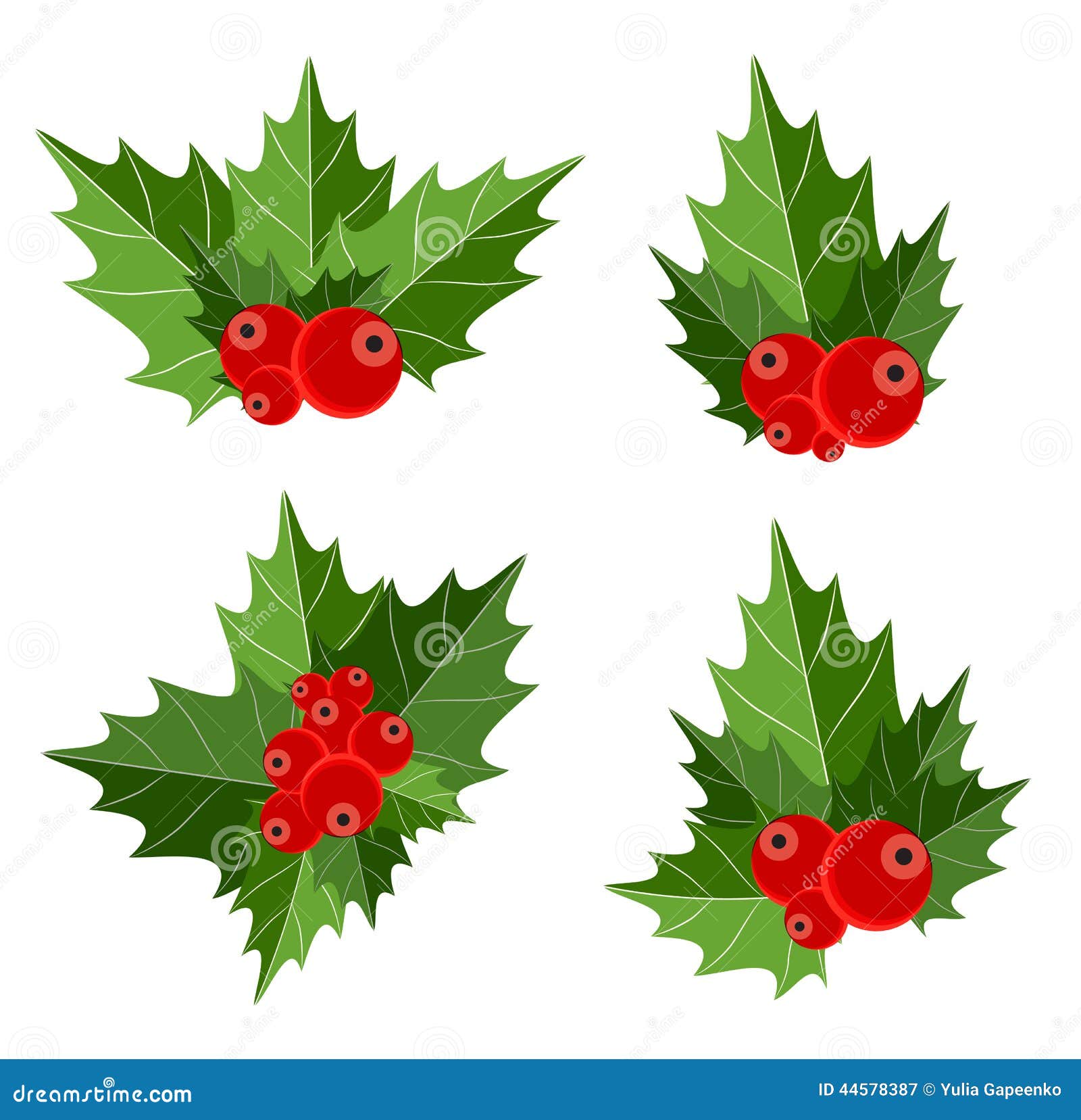 Christmas Berry Sign Vector Illustration Stock Vector - Illustration of ...