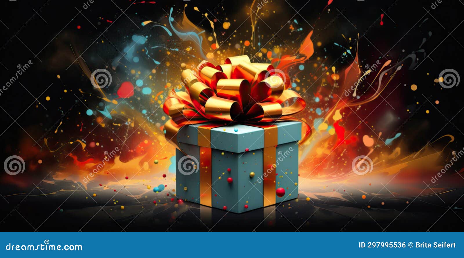 Christmas or Birthday Gift, Colourful Abstract Concept Stock ...