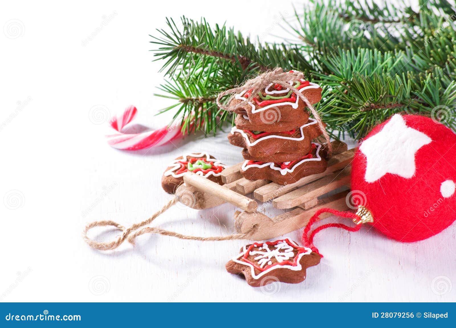 Christmas biscuit stock photo. Image of sweet, sled, wooden - 28079256