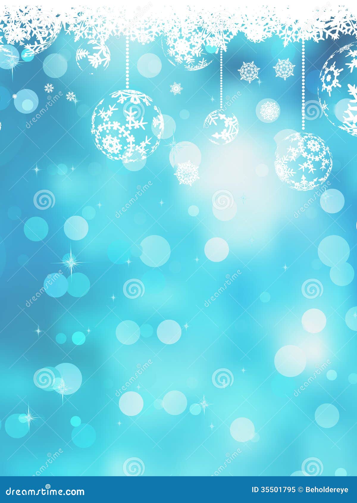 Christmas Blue Background with Snow Flakes. Stock Vector - Illustration ...