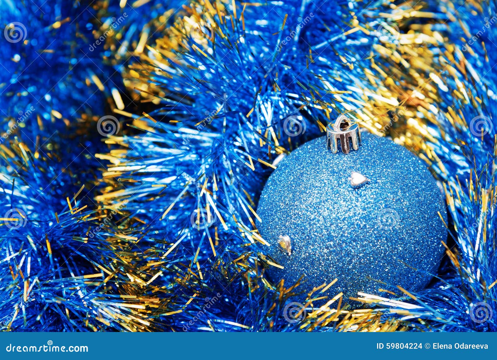 Christmas blue bauble stock photo. Image of colored, white - 59804224
