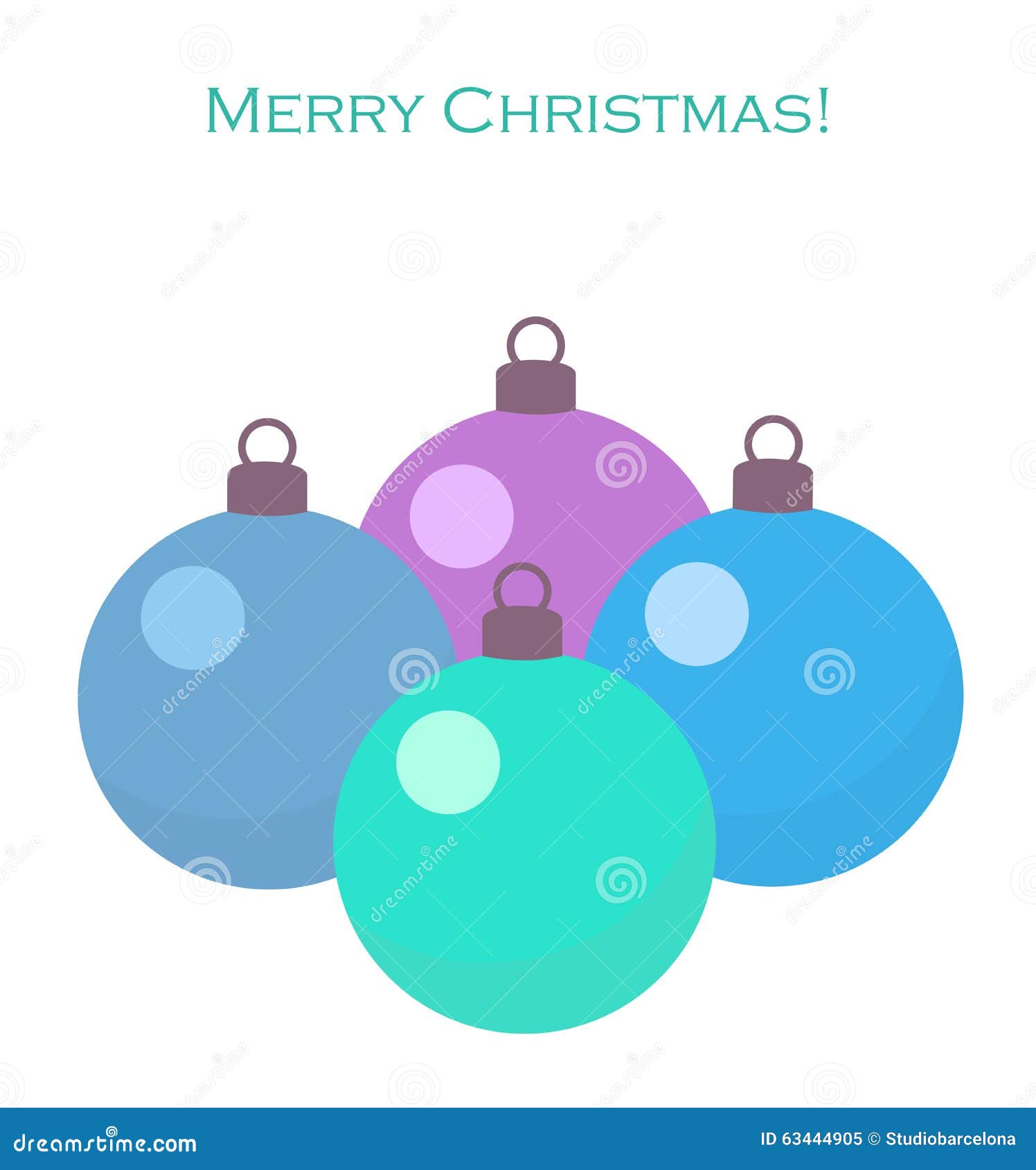 Christmas blue baubles stock vector. Illustration of december - 63444905