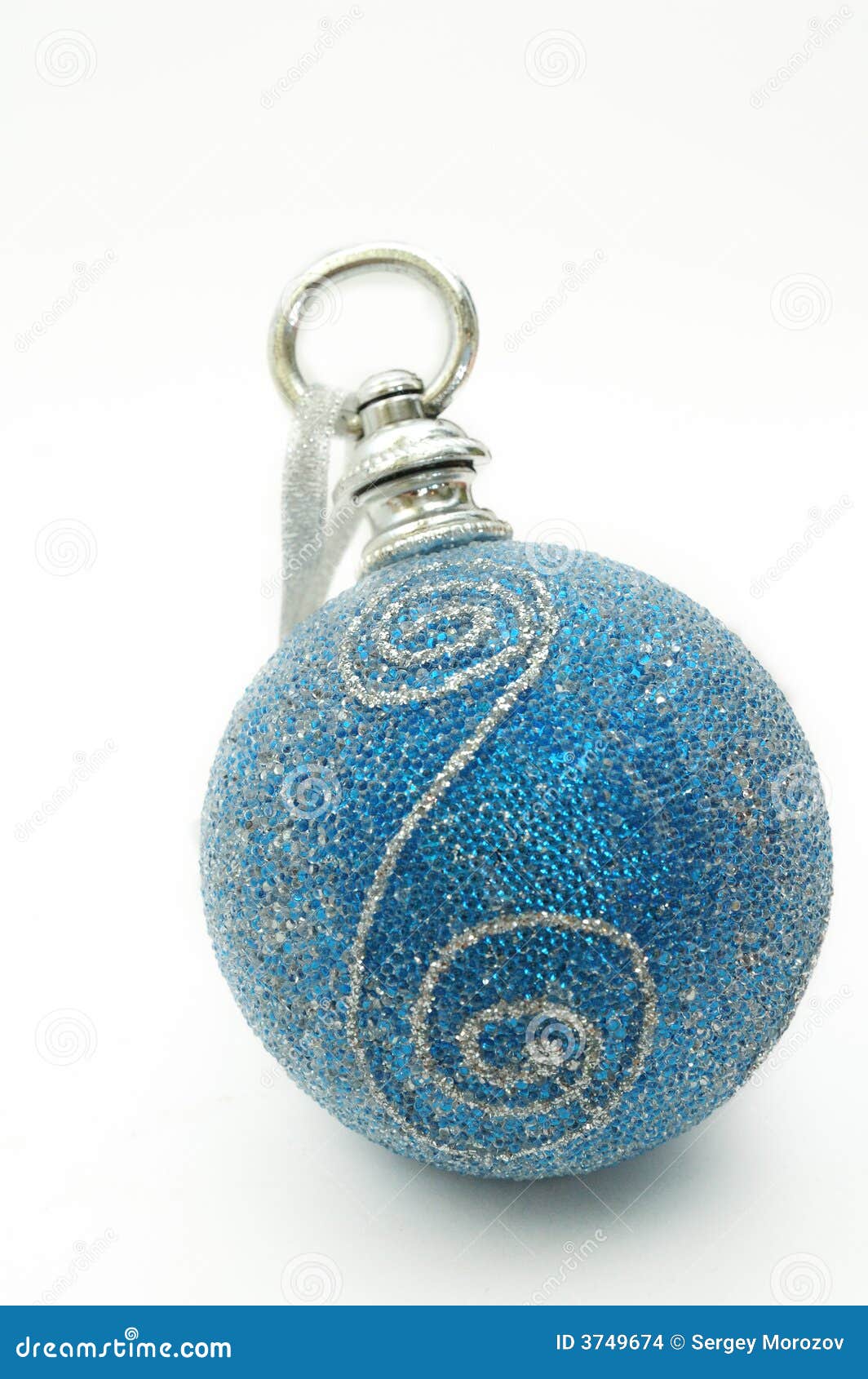 Christmas blue big ball stock photo. Image of ornament - 3749674