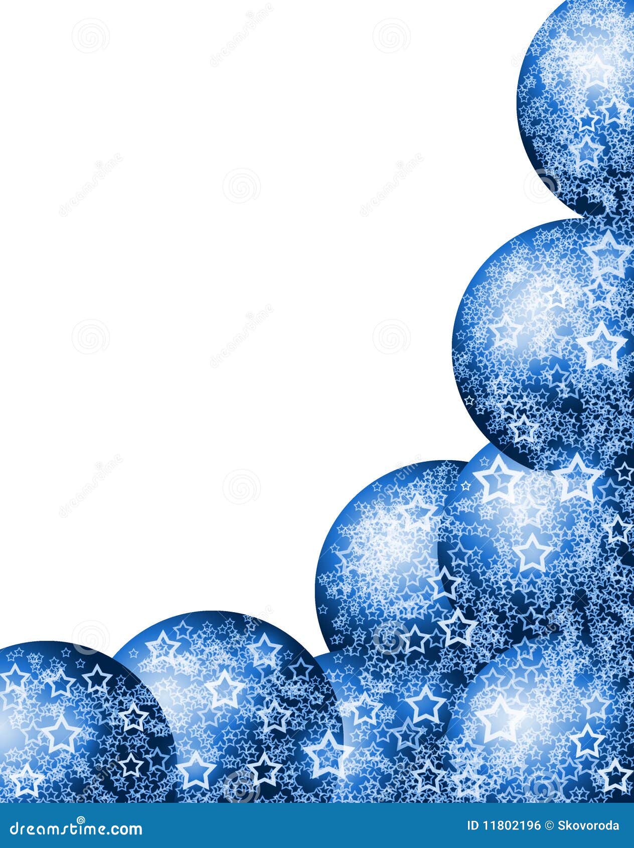 Corner Frame Of Blue Butterflies Isolated On White Background. Vector ...