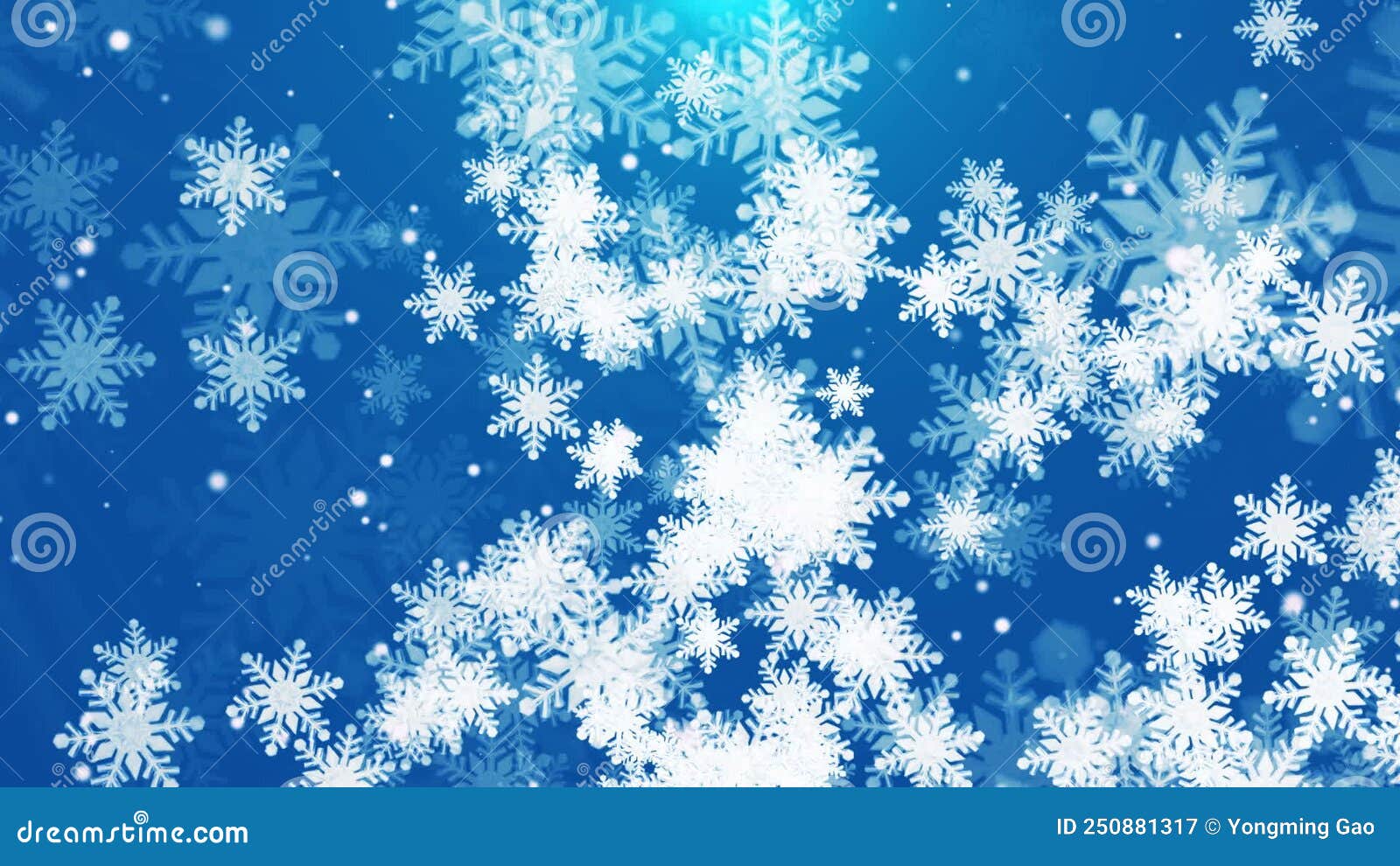 Christmas Blue Snowflakes Float in the Background Stock Video - Video ...