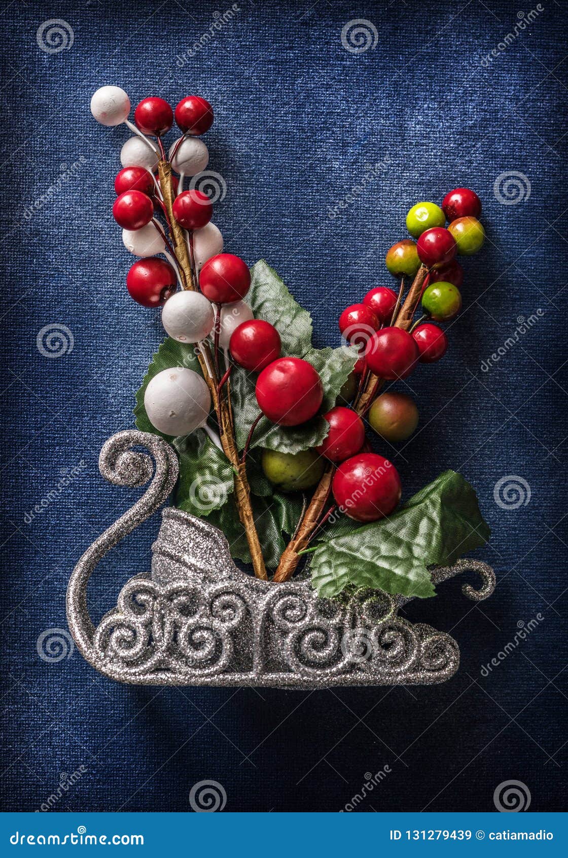 Christmas Blue Still Life Top View Stock Image - Image of festive ...