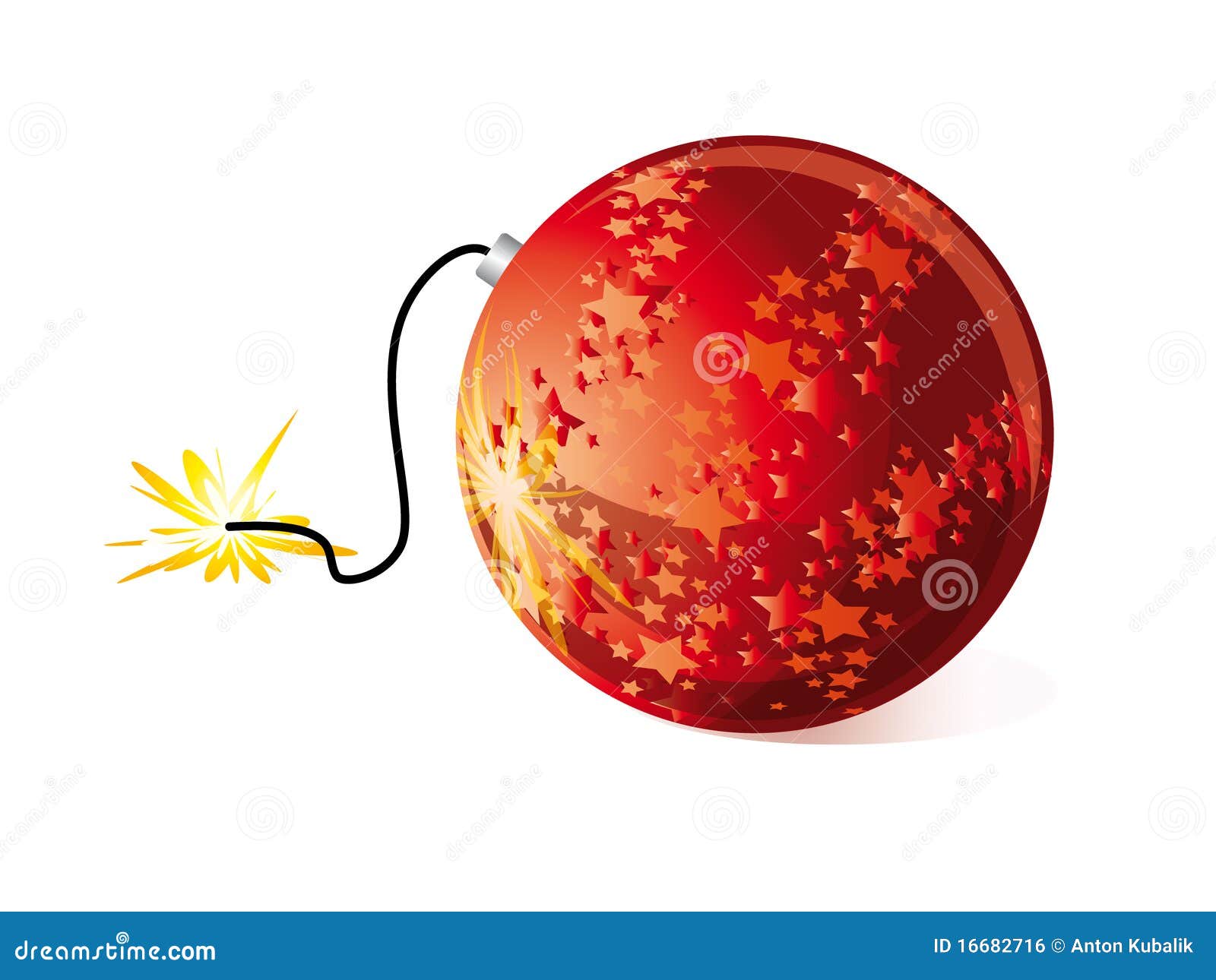Christmas bomb stock vector. Illustration of idea, motif - 16682716