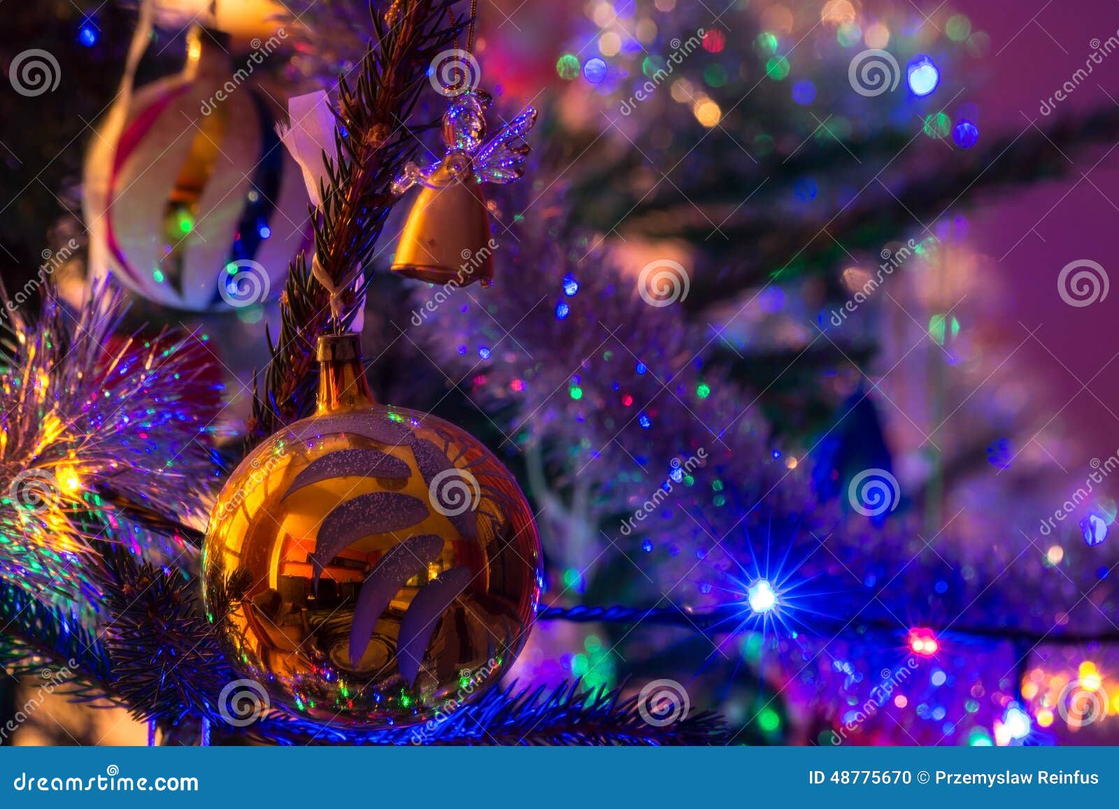 Christmas bomb stock photo. Image of blue, yellow, merry - 48775670
