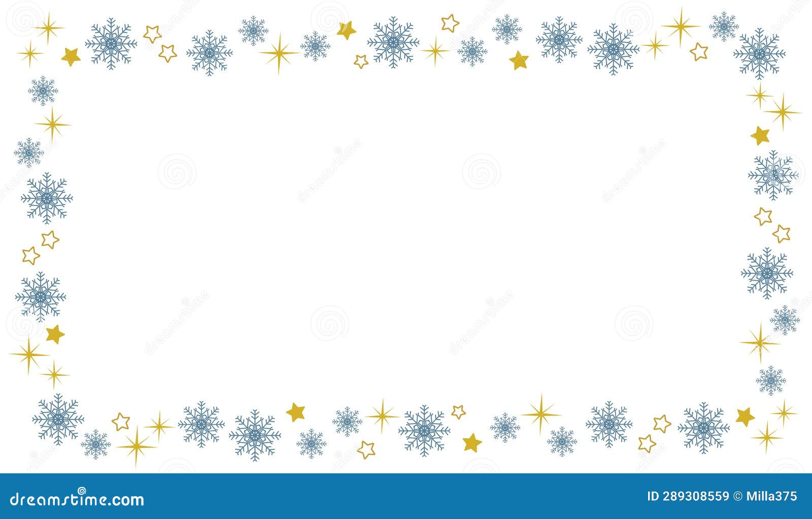 Christmas Holiday Winter Border with Snowflakes Design Template. Stock ...
