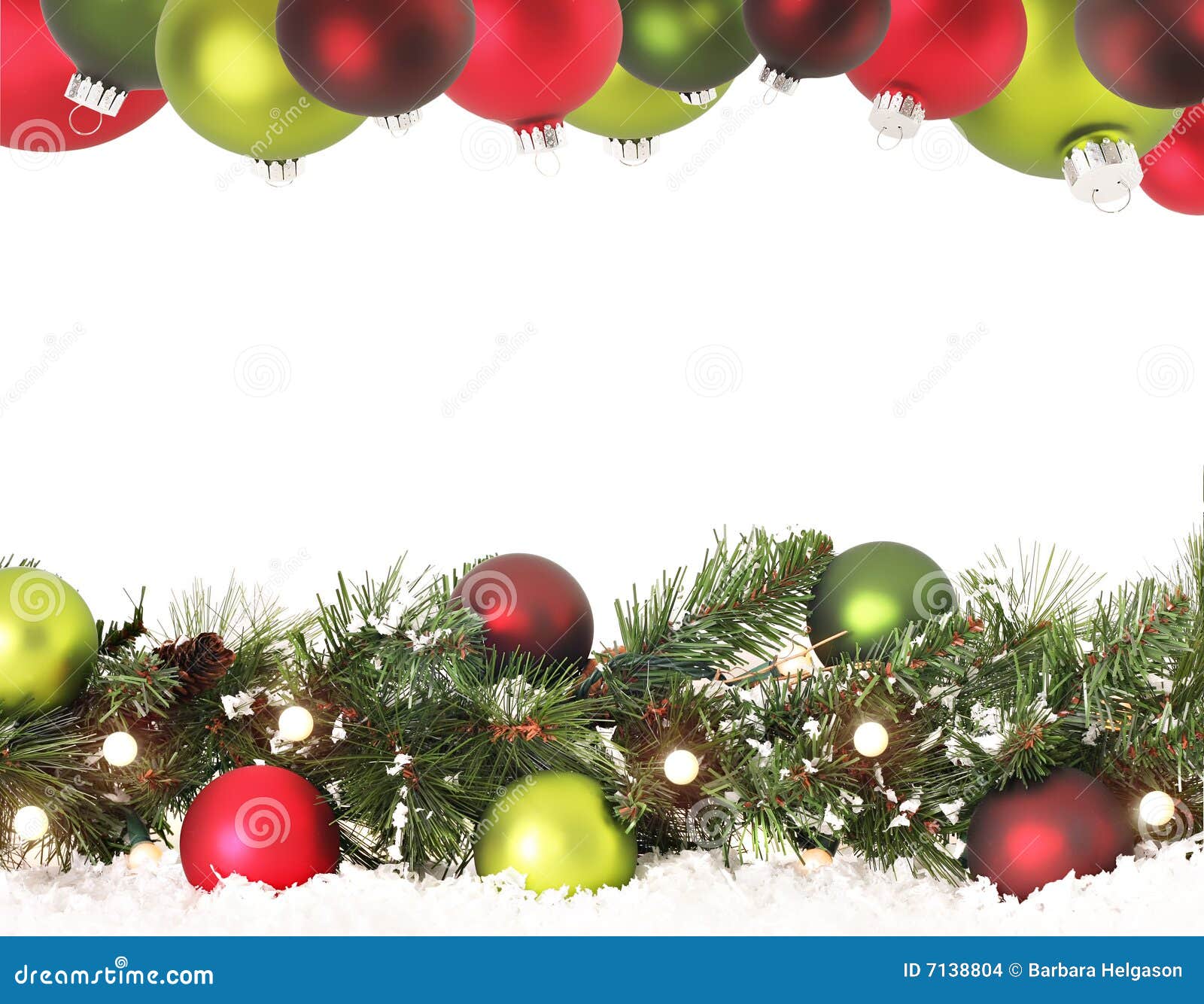 Christmas border stock photo. Image of branch, copyspace - 7138804