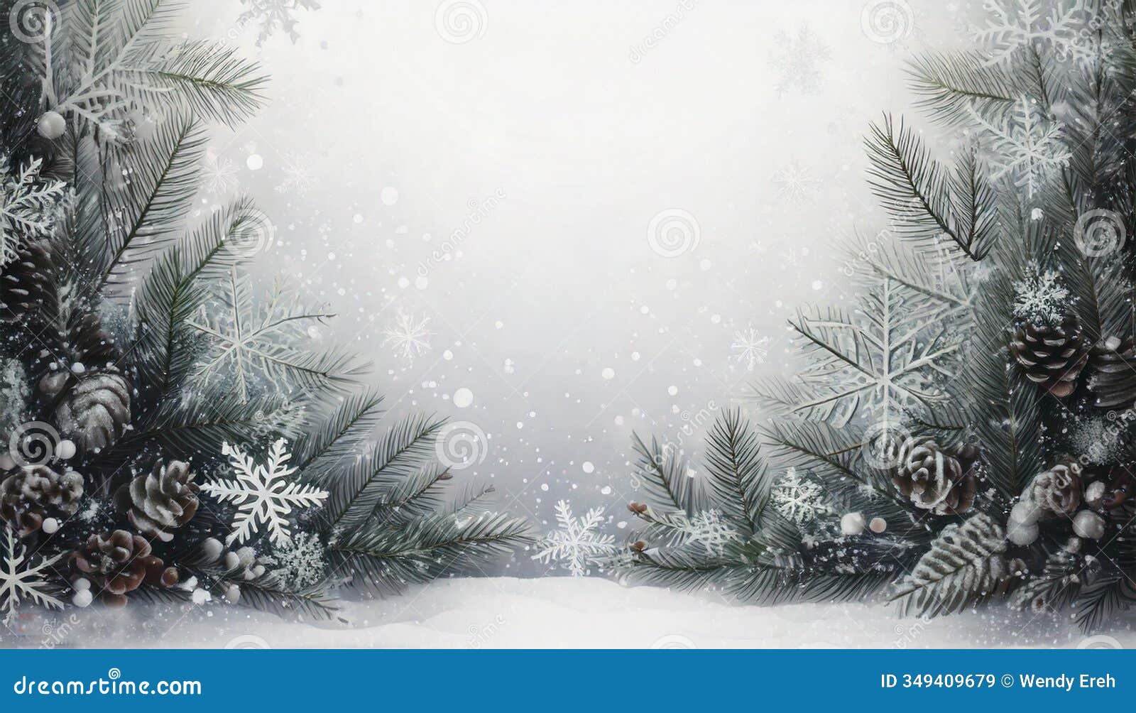 Christmas Border for December Stock Illustration - Illustration of ...
