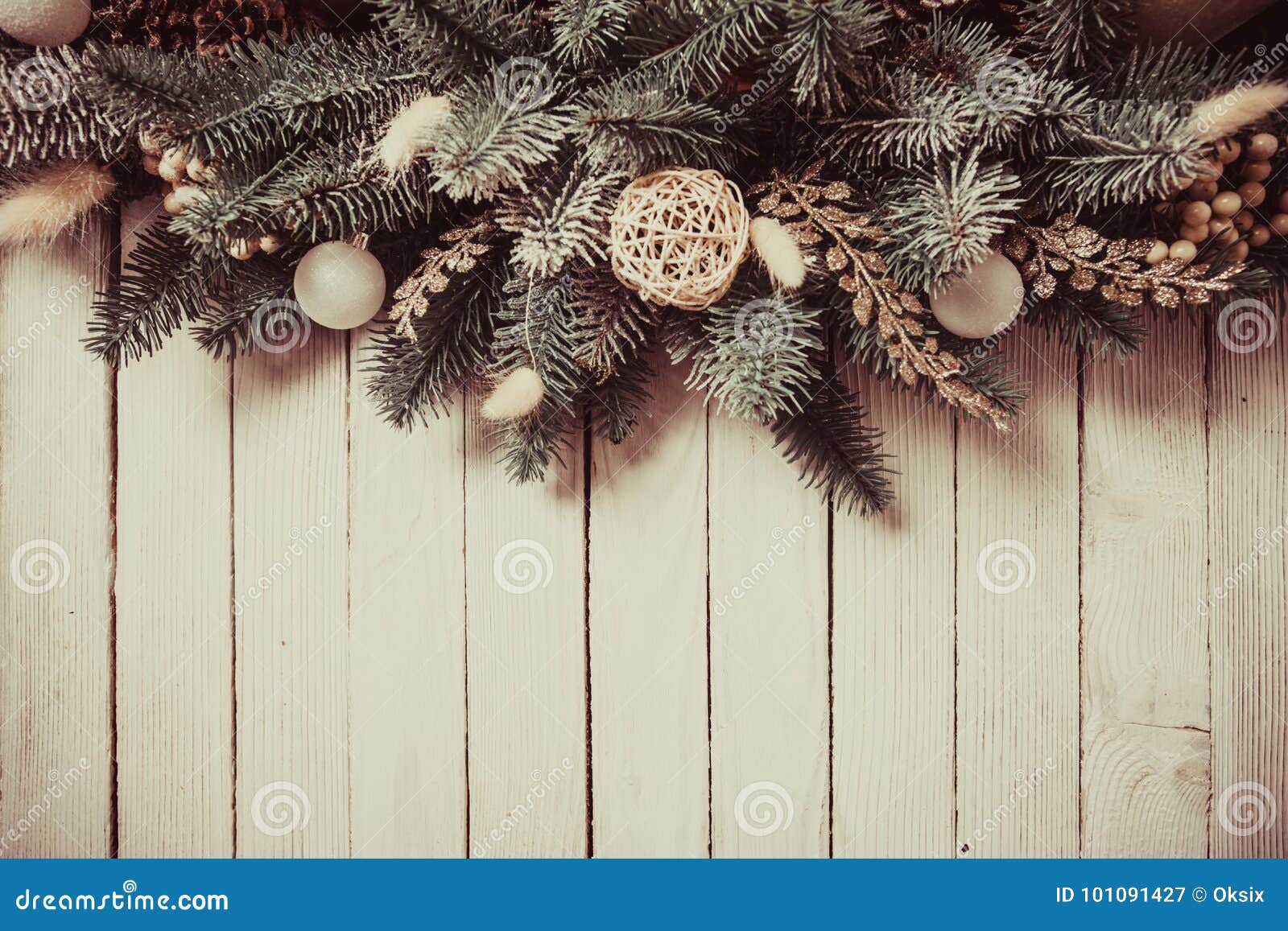 Christmas Snowy Border Design Stock Image - Image of border, bauble ...