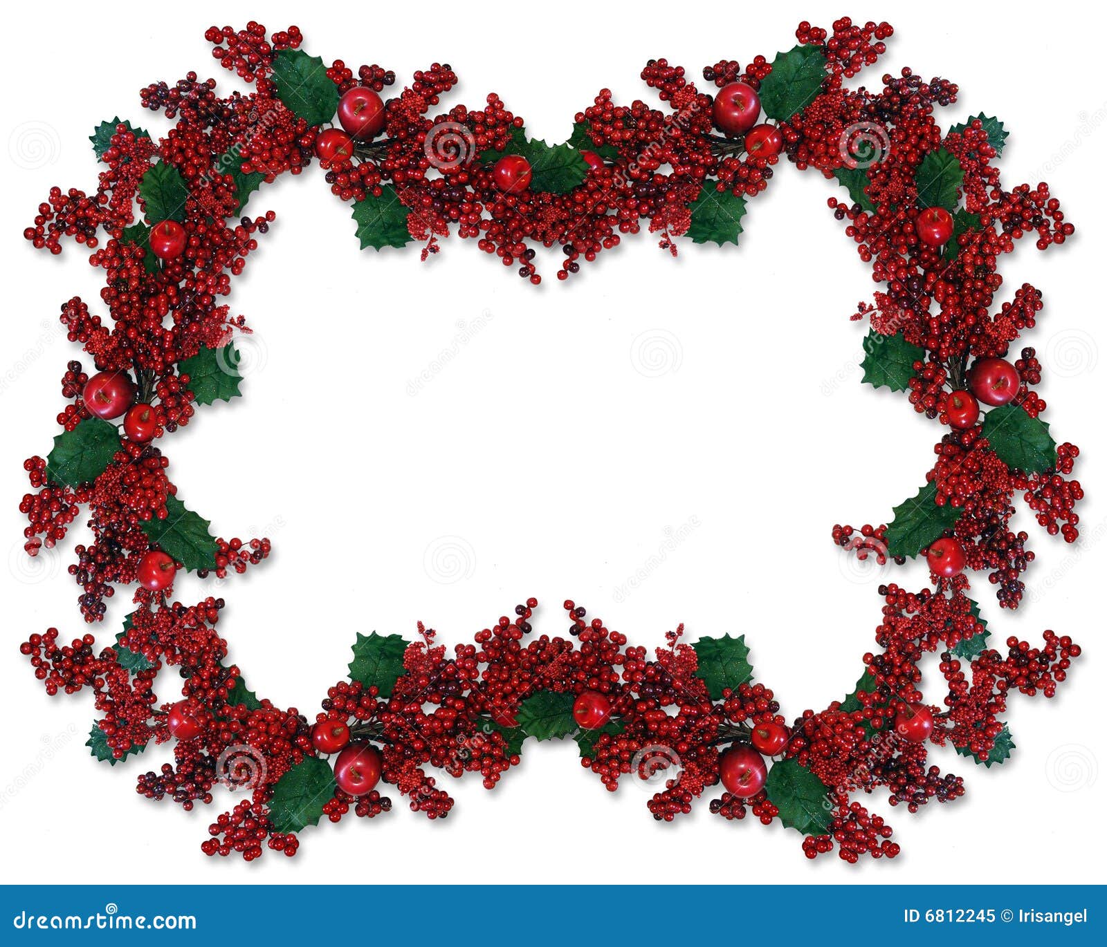 Christmas Border Holly Berry Stock Illustration - Illustration of holly ...