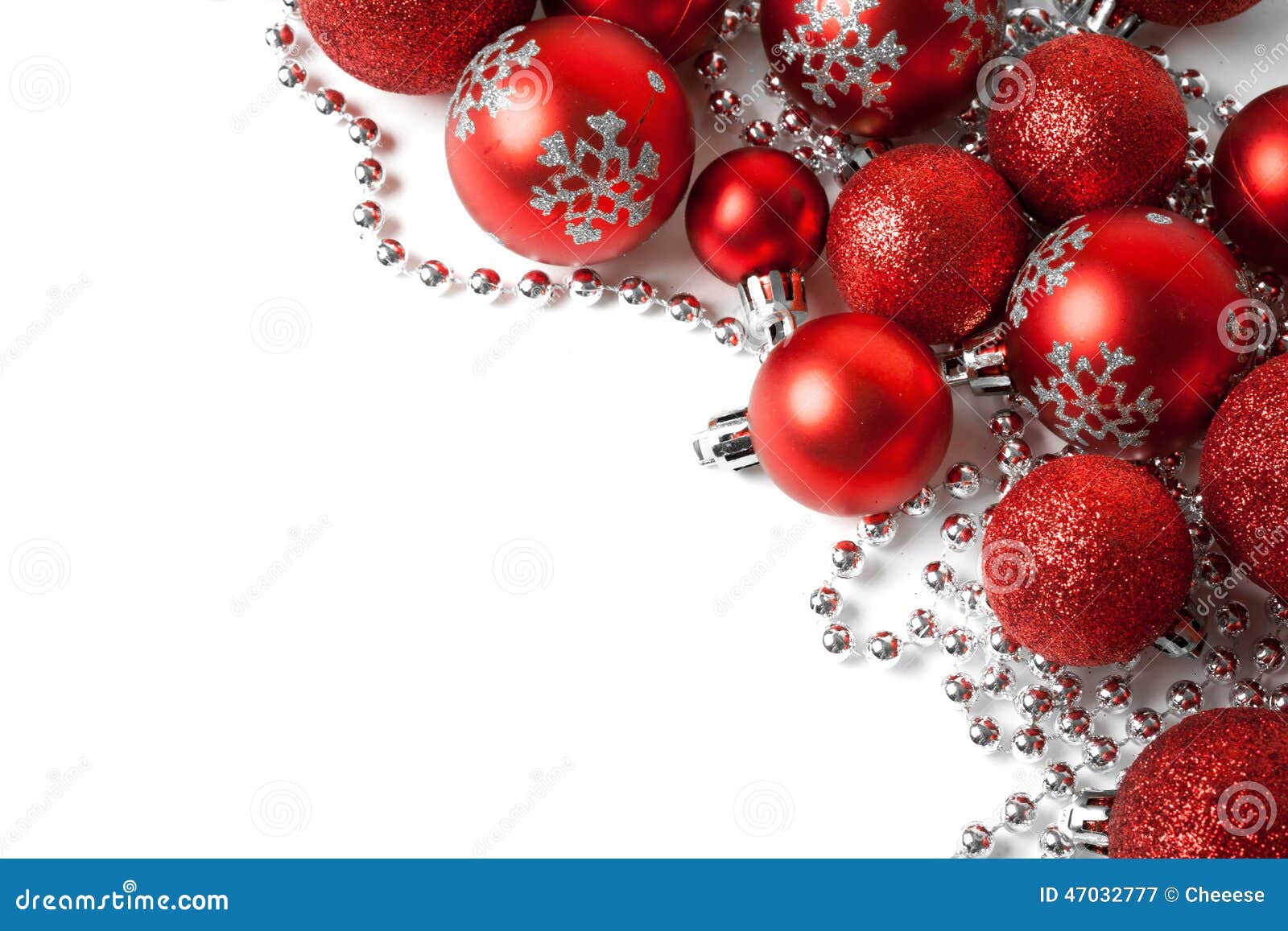 Christmas Border with Red Ornament Stock Image - Image of copy, life ...