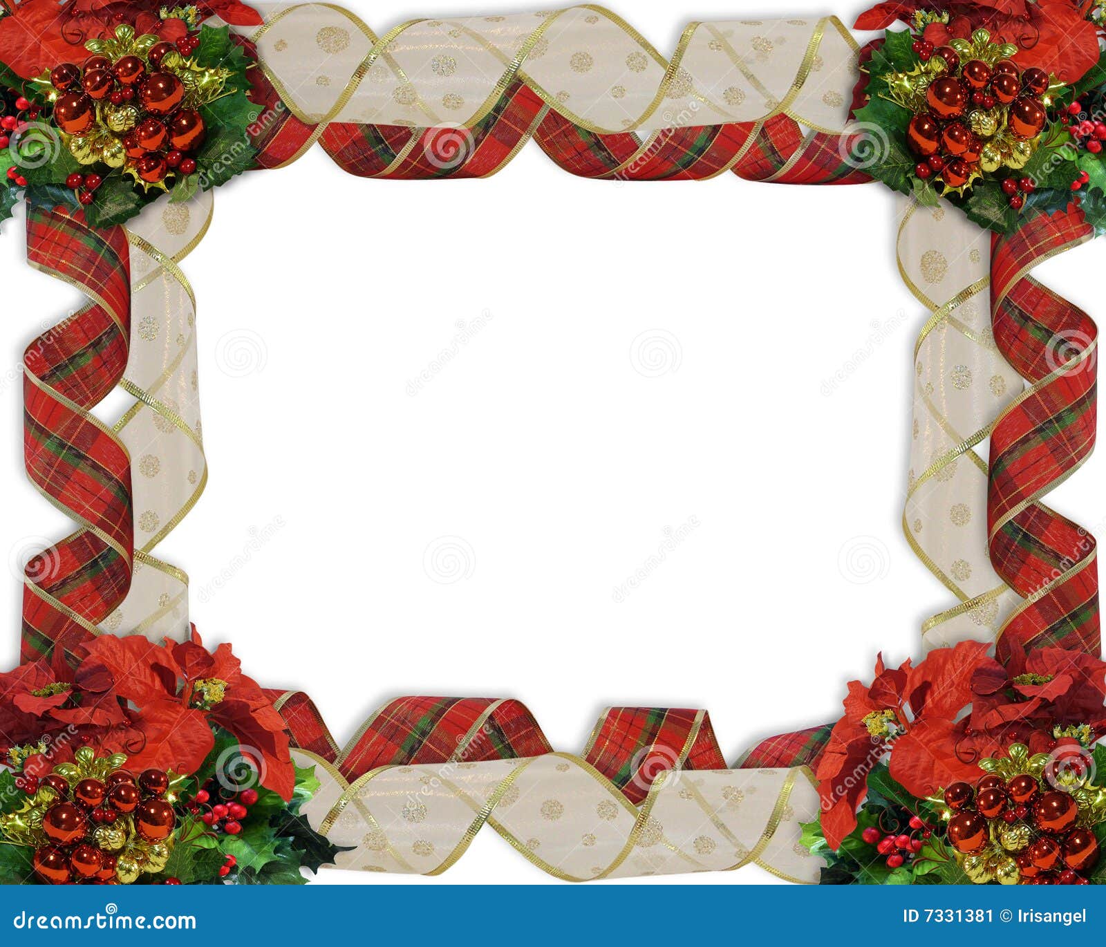 Christmas Border Ribbons stock illustration. Illustration of decorative ...