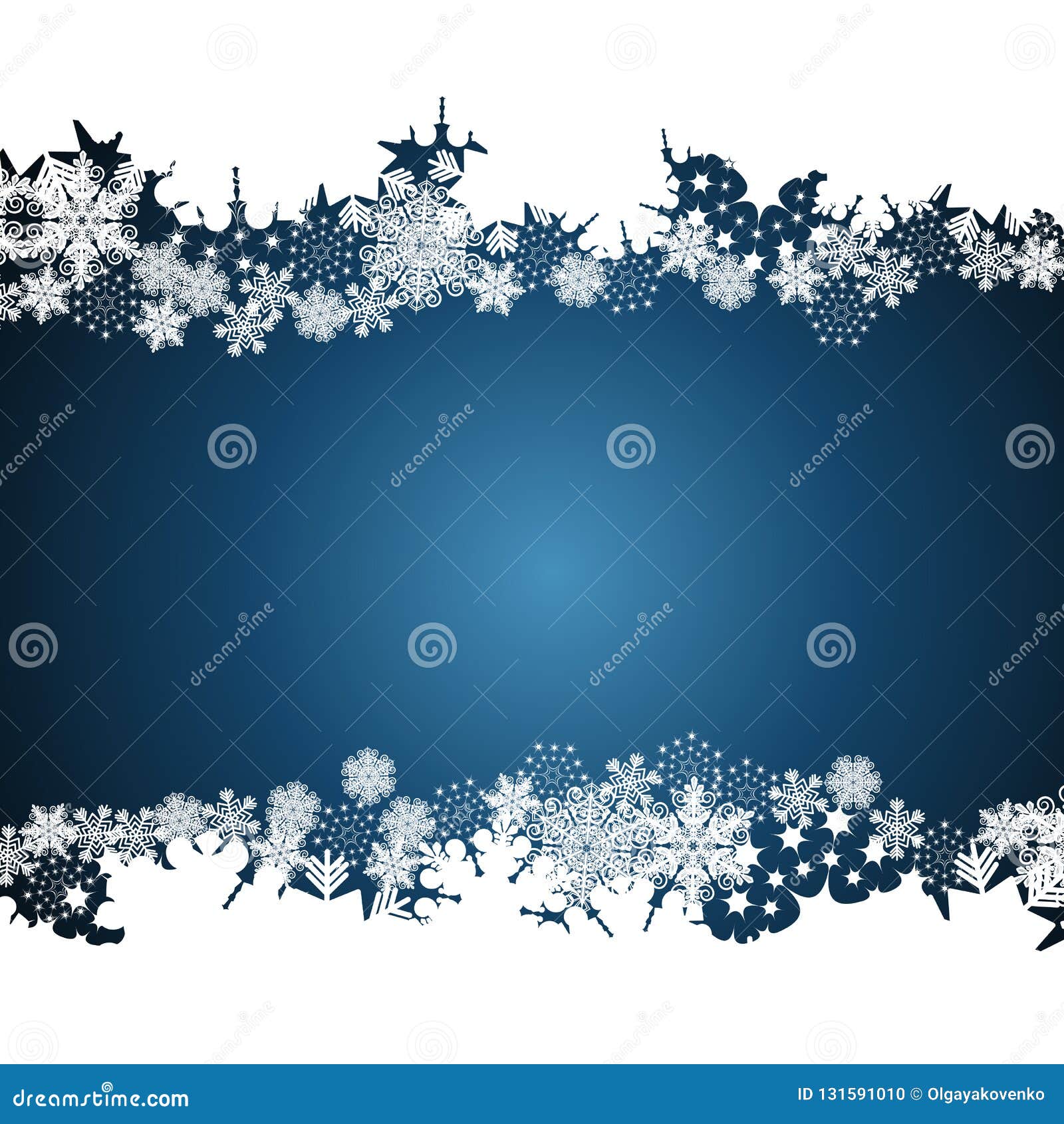 Colorful Snowflake Border