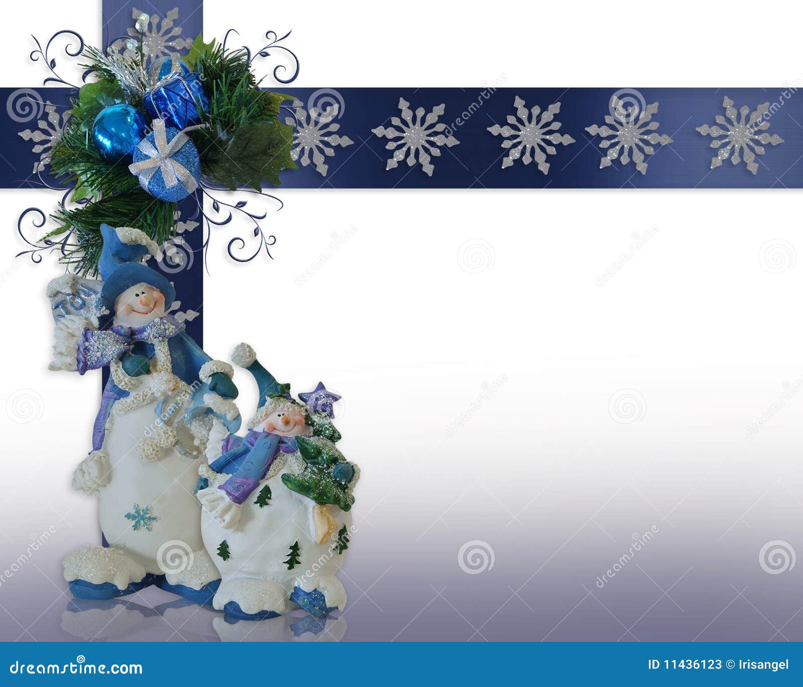 Christmas Border Snowman Background Stock Illustration - Illustration ...