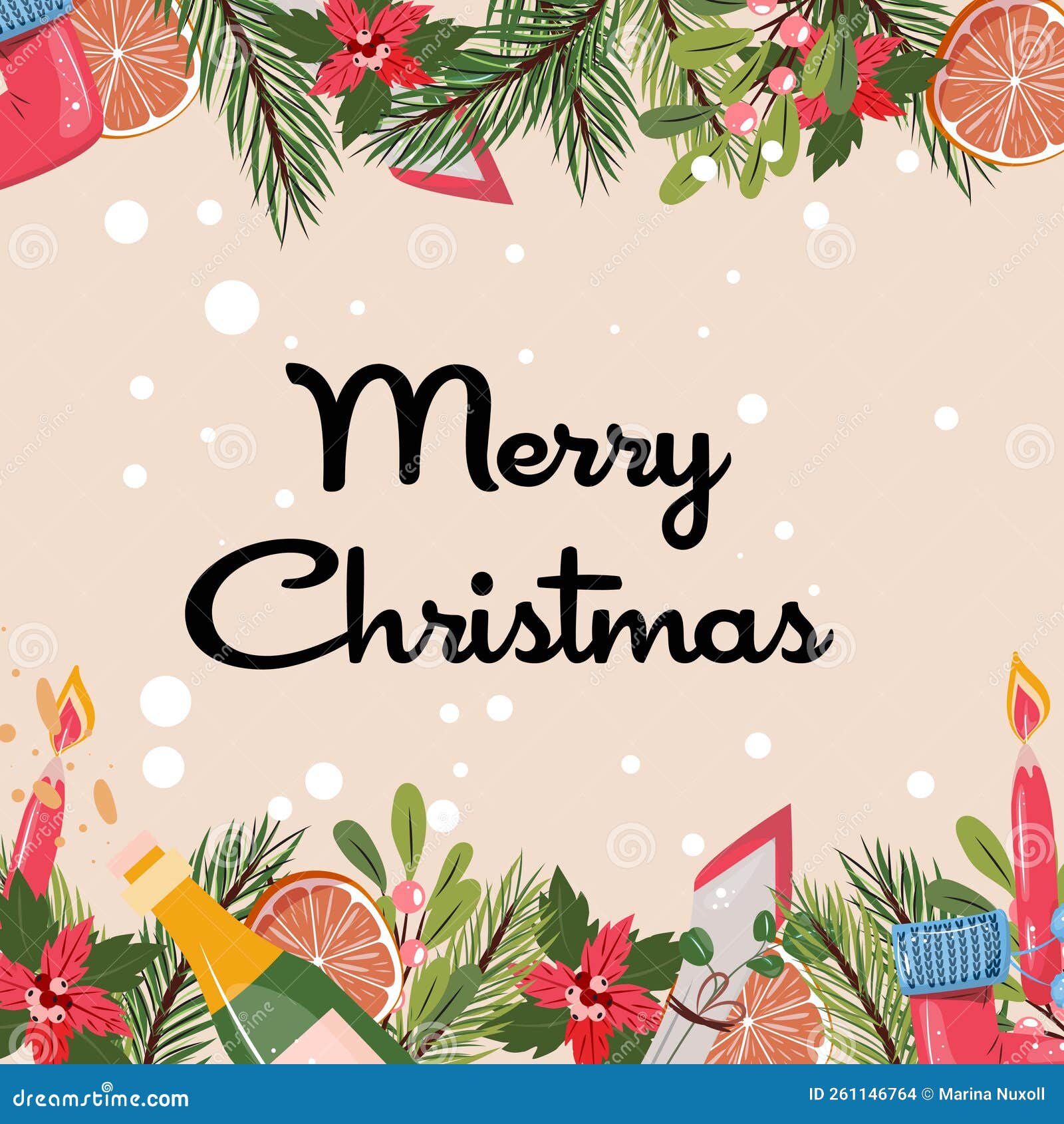 Christmas Border with Winter Decoration on Top and on the Bottom ... Christmas Border with Winter Decoration on Top and on the Bottom ...