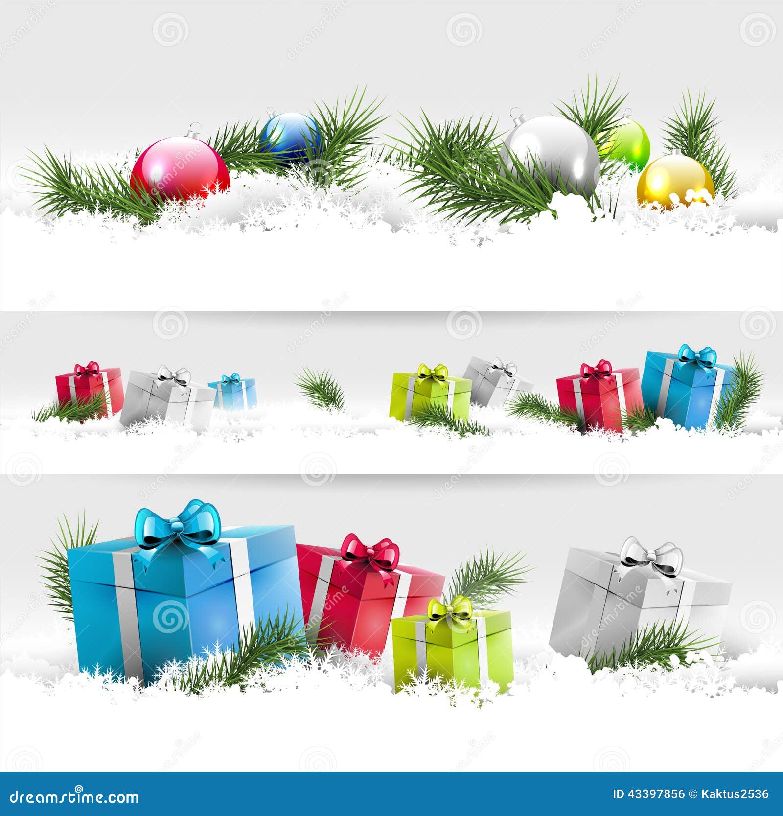 Christmas borders stock vector. Illustration of gifts - 43397856