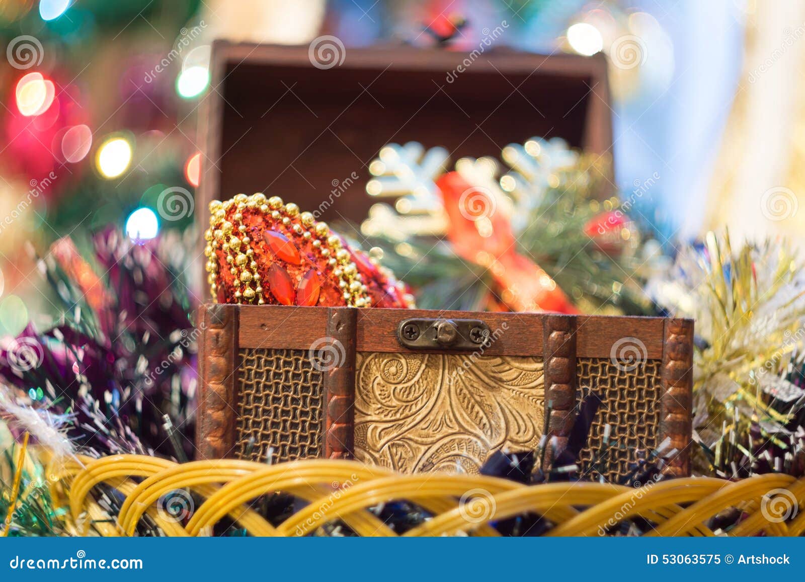 Christmas Box Chest stock image. Image of object, background - 53063575