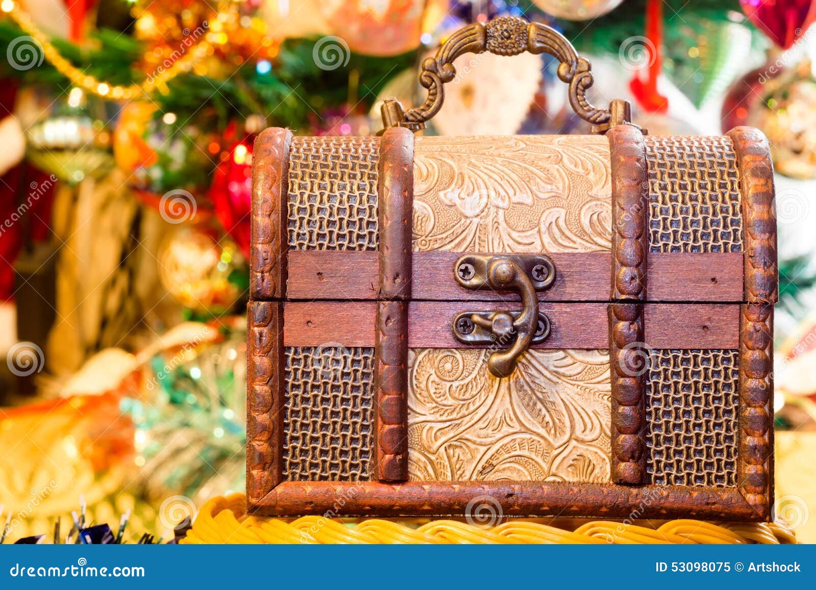 Christmas Box Chest stock image. Image of decoration - 53098075