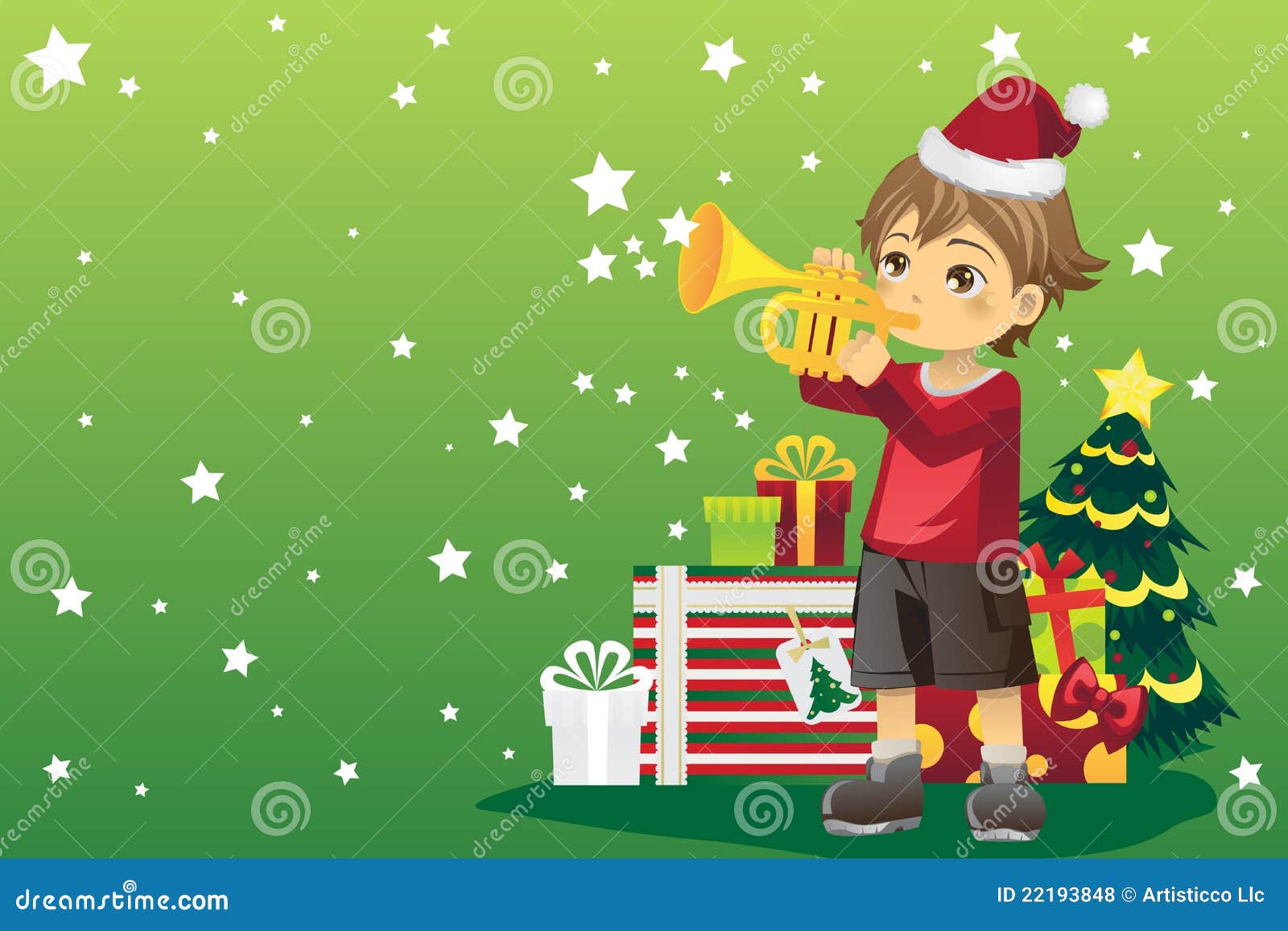 Christmas boy stock vector. Illustration of cheerful - 22193848