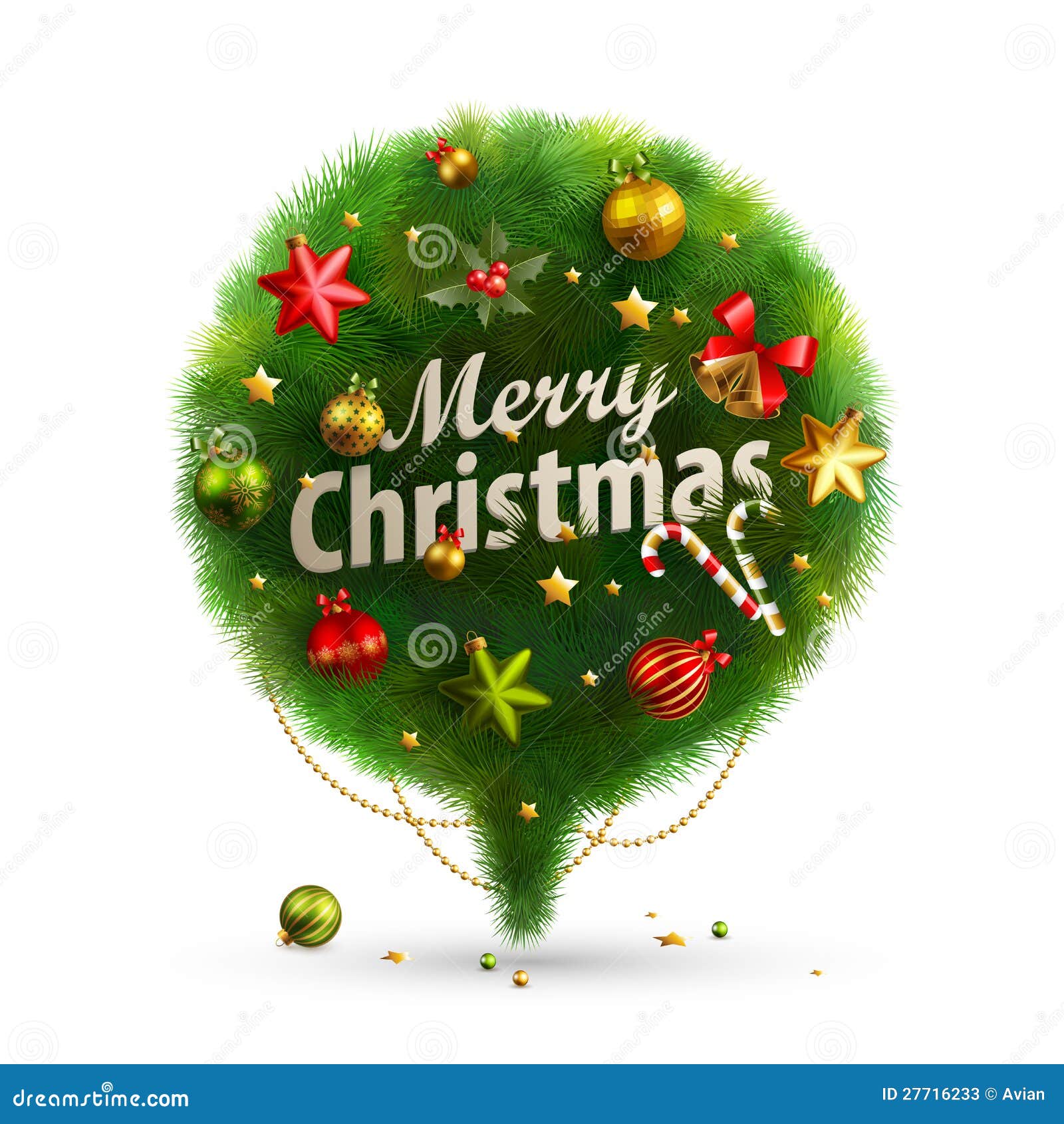 Christmas Bubble for Speech Stock Vector - Illustration of merry ...