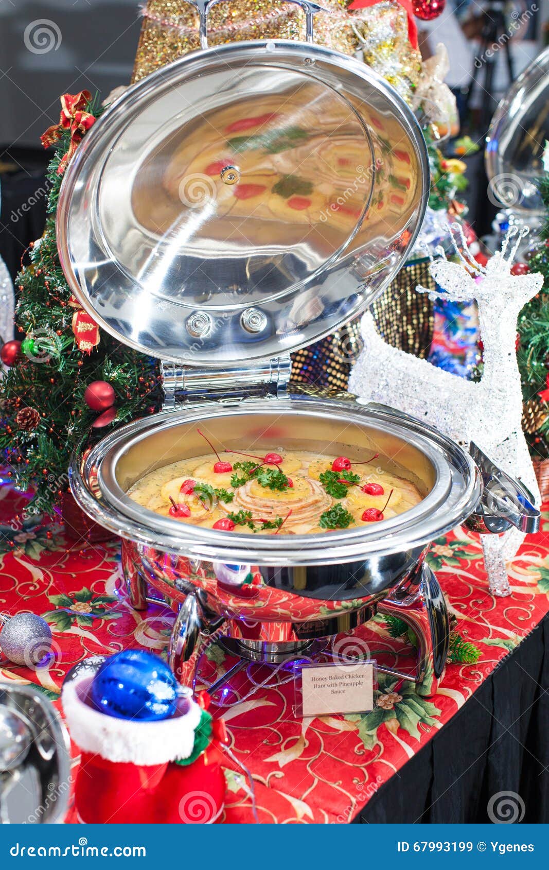 Christmas Buffet Setting stock image. Image of satay - 67993199