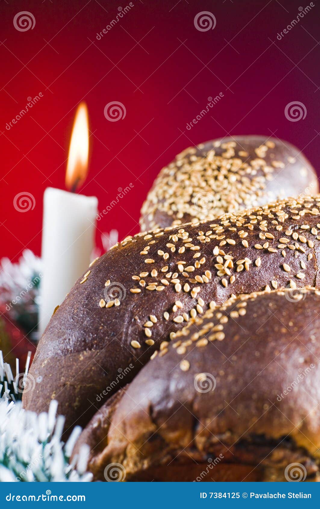 Christmas buns stock image. Image of candle, goodies, delicious - 7384125