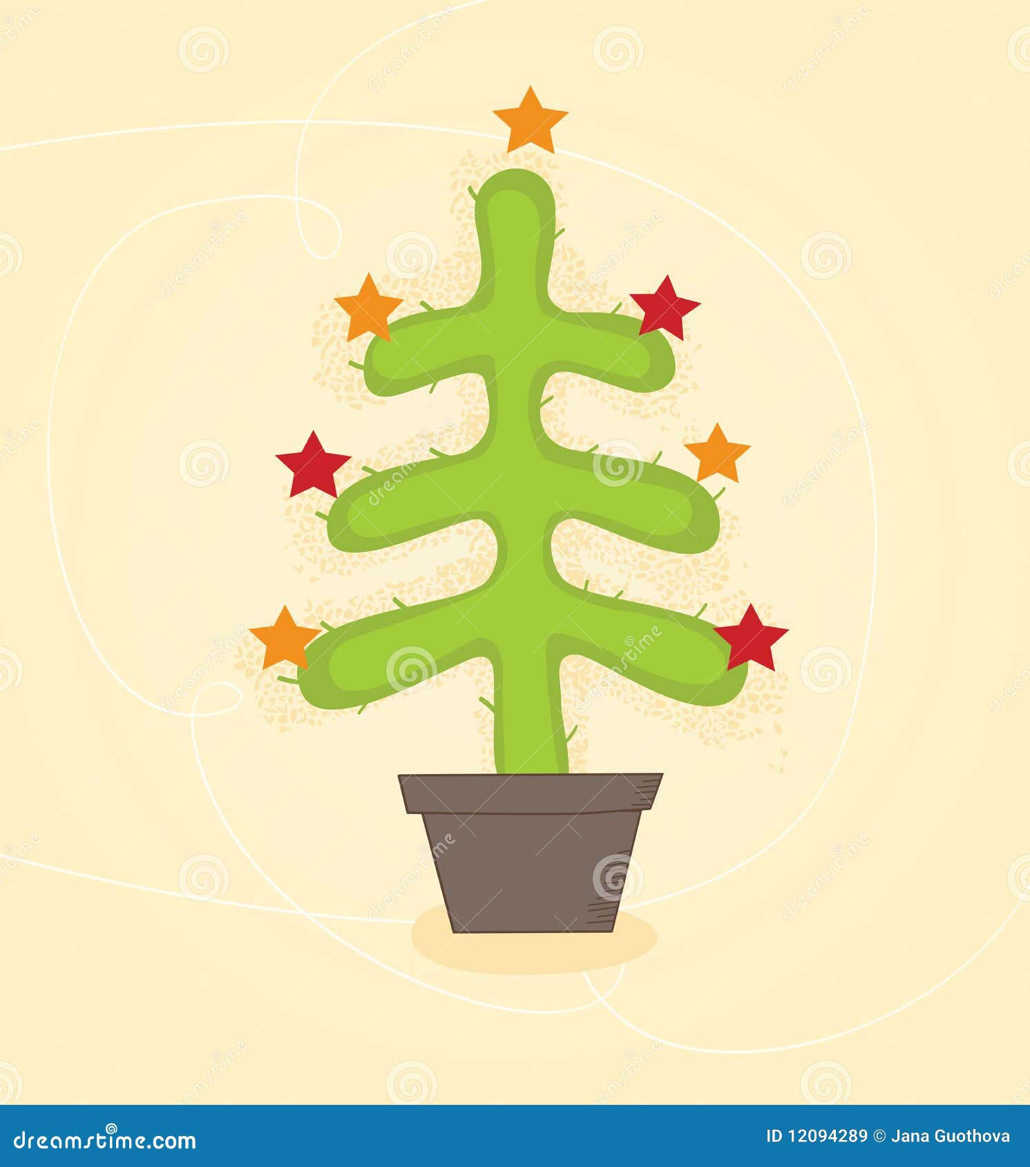 Cactus Tree Vector Illustration, Isolated On White Background ...