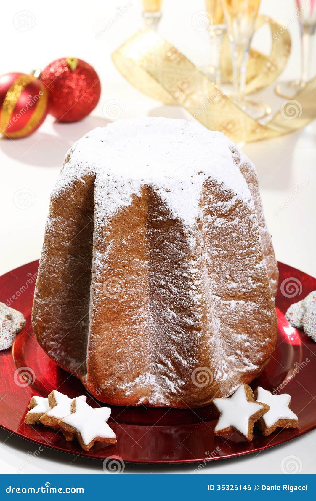 Christmas cake pandoro stock photo. Image of dessert - 35326146