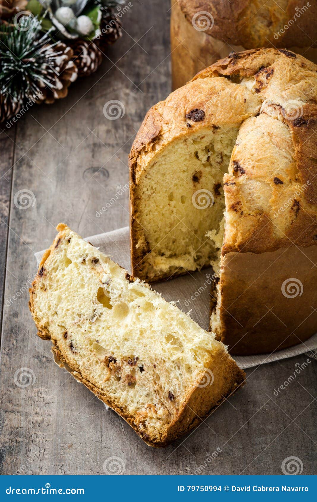 Christmas cake panettone stock photo. Image of cake, background - 79750994