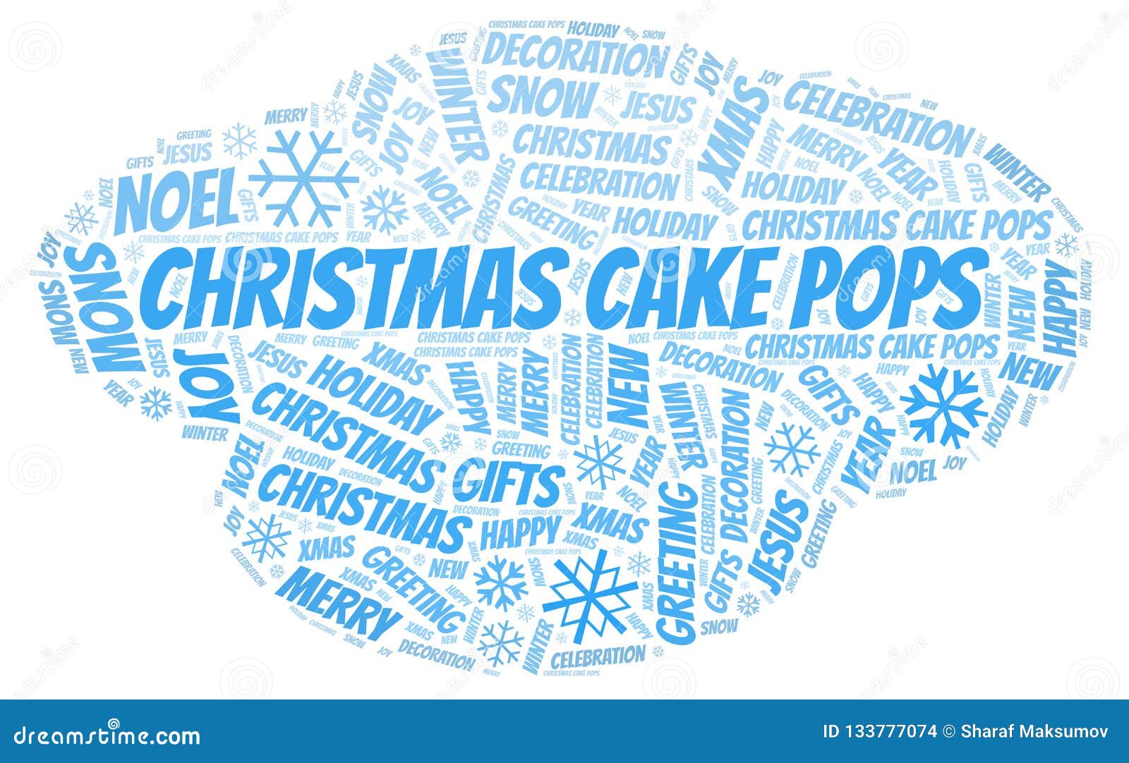 Christmas Cake Pops Word Cloud Stock Illustration - Illustration of ...