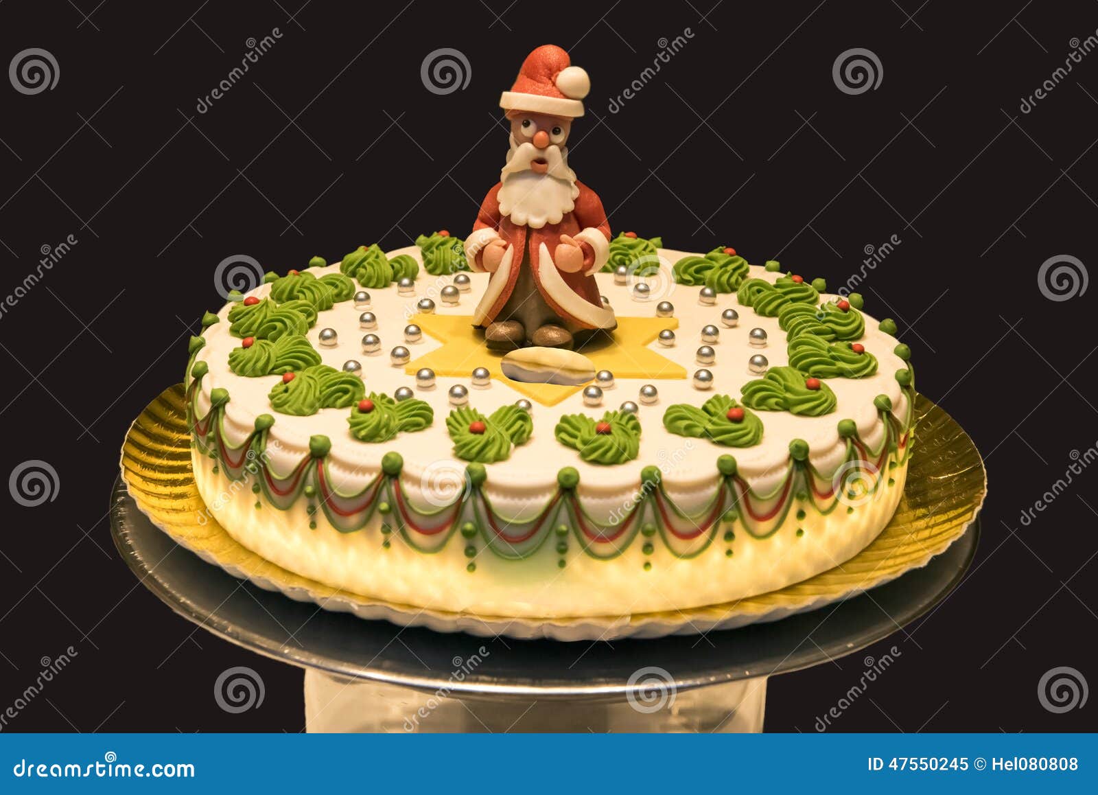 Christmas cake stock image. Image of holiday, decor, pastry - 47550245