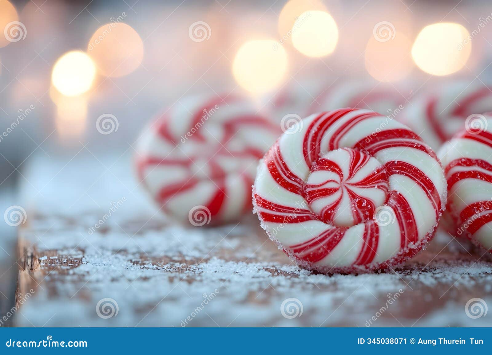 Christmas Candies with a Christmas Themed Background Stock Image ...
