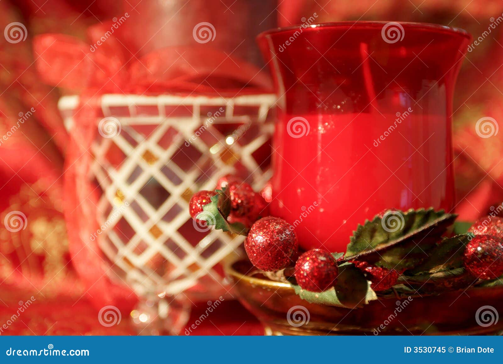 Christmas Candle Decorations Stock Image - Image of holiday, decoration ...