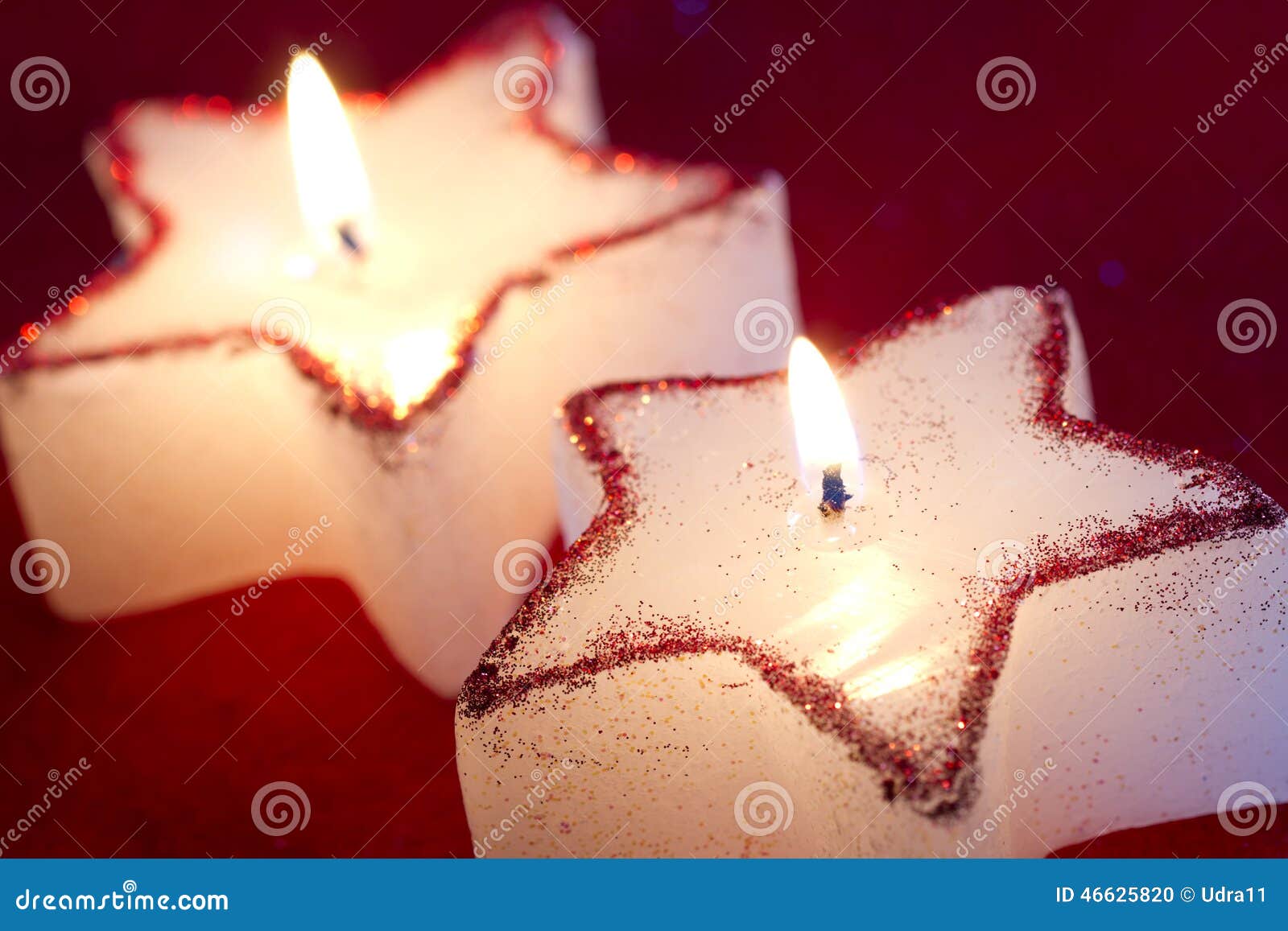 Candle In Red Star Form, Isolated On White Royalty-Free Stock Image ...