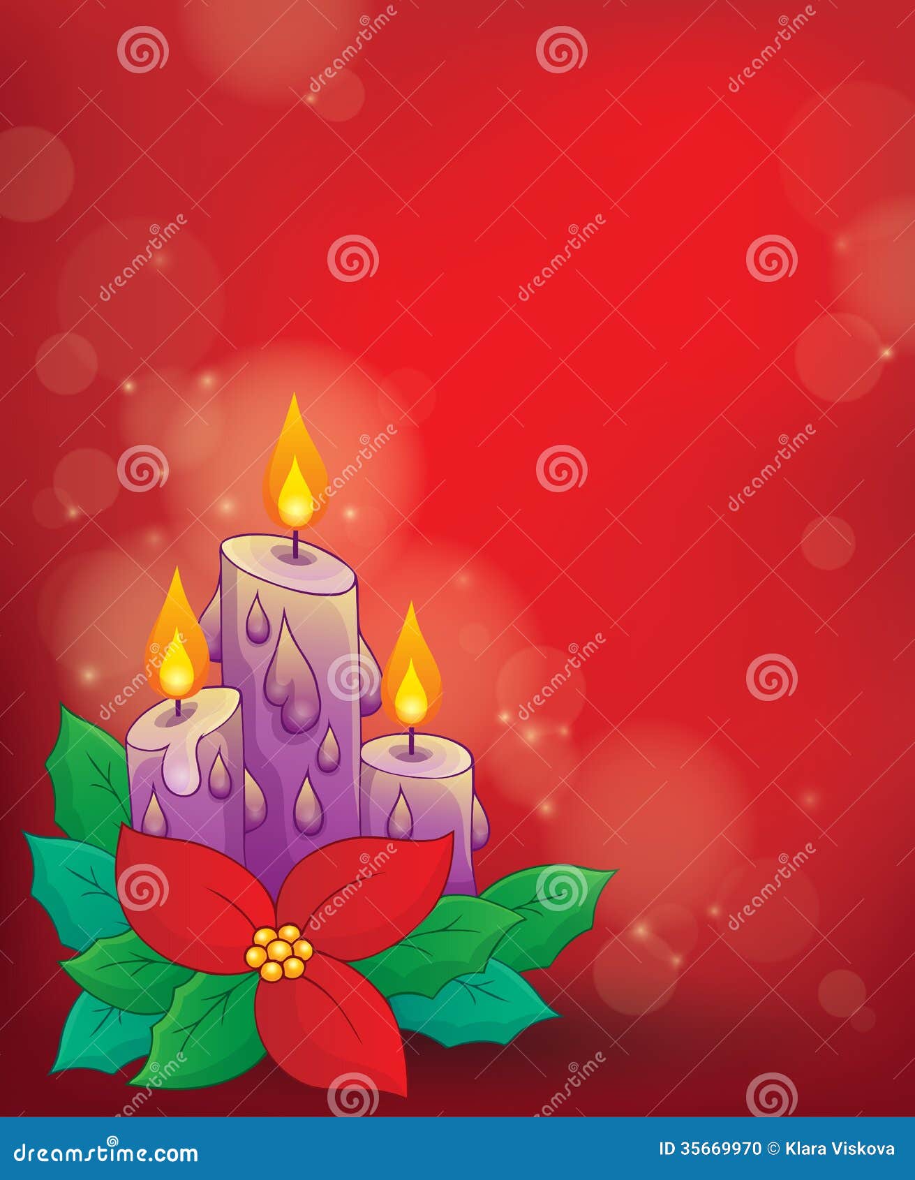 Christmas Candle Theme Image 1 Stock Vector - Illustration of holiday ...