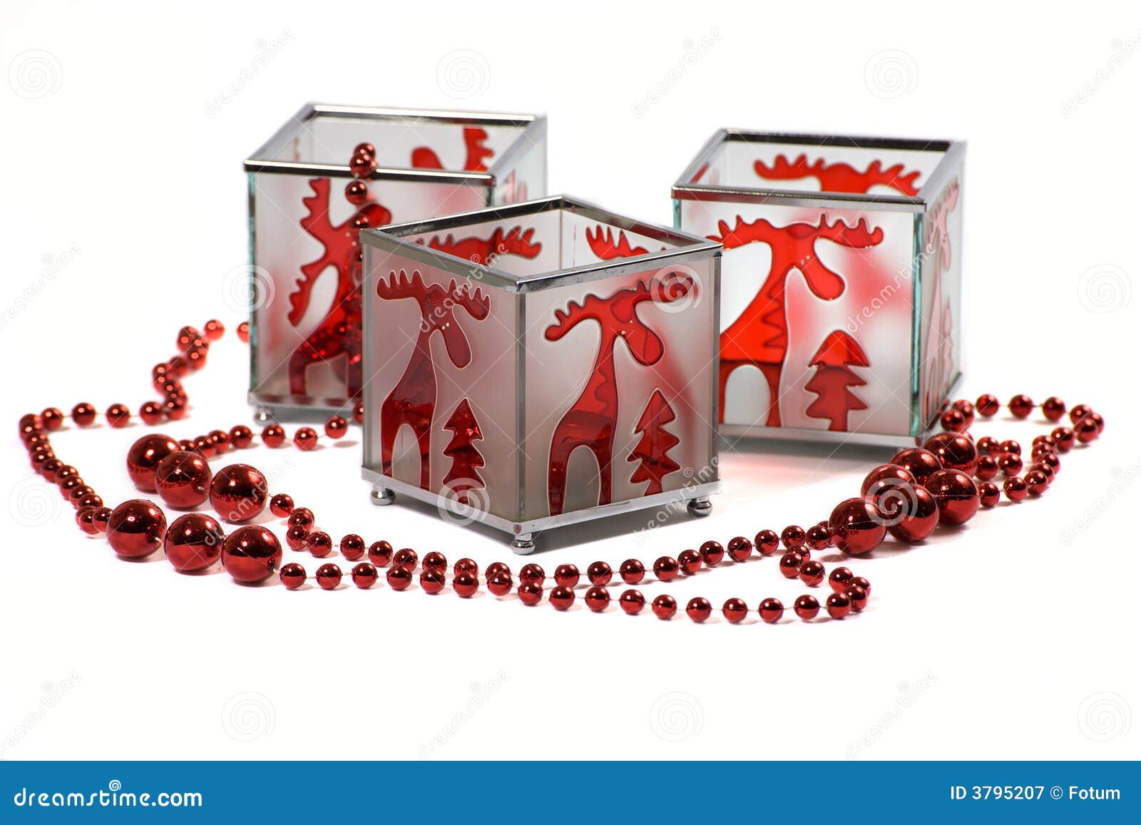 Christmas candlesticks stock image. Image of glassbeads - 3795207