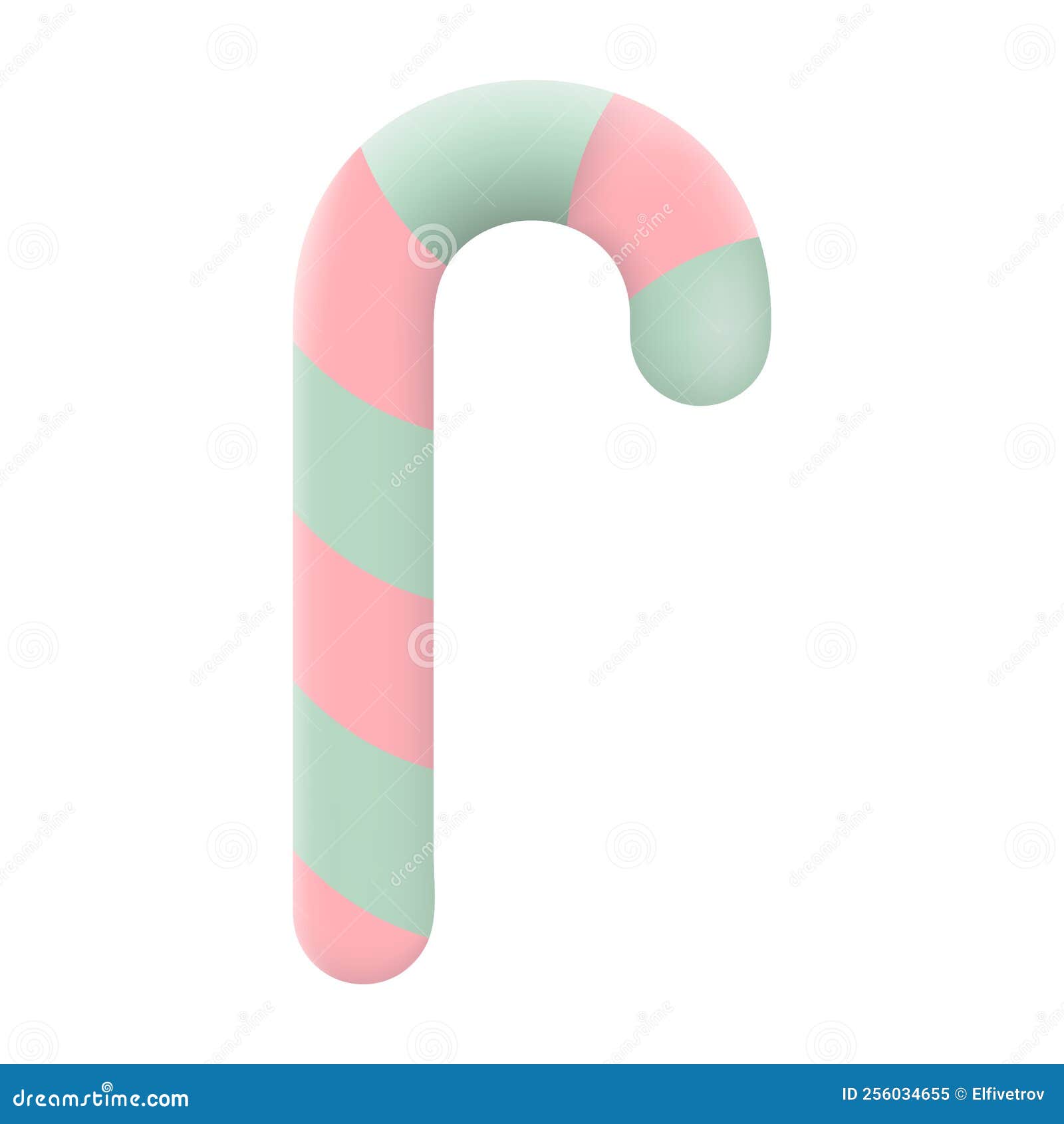 Christmas Candy Cane 3D Icon Vector Stock Vector - Illustration of ...