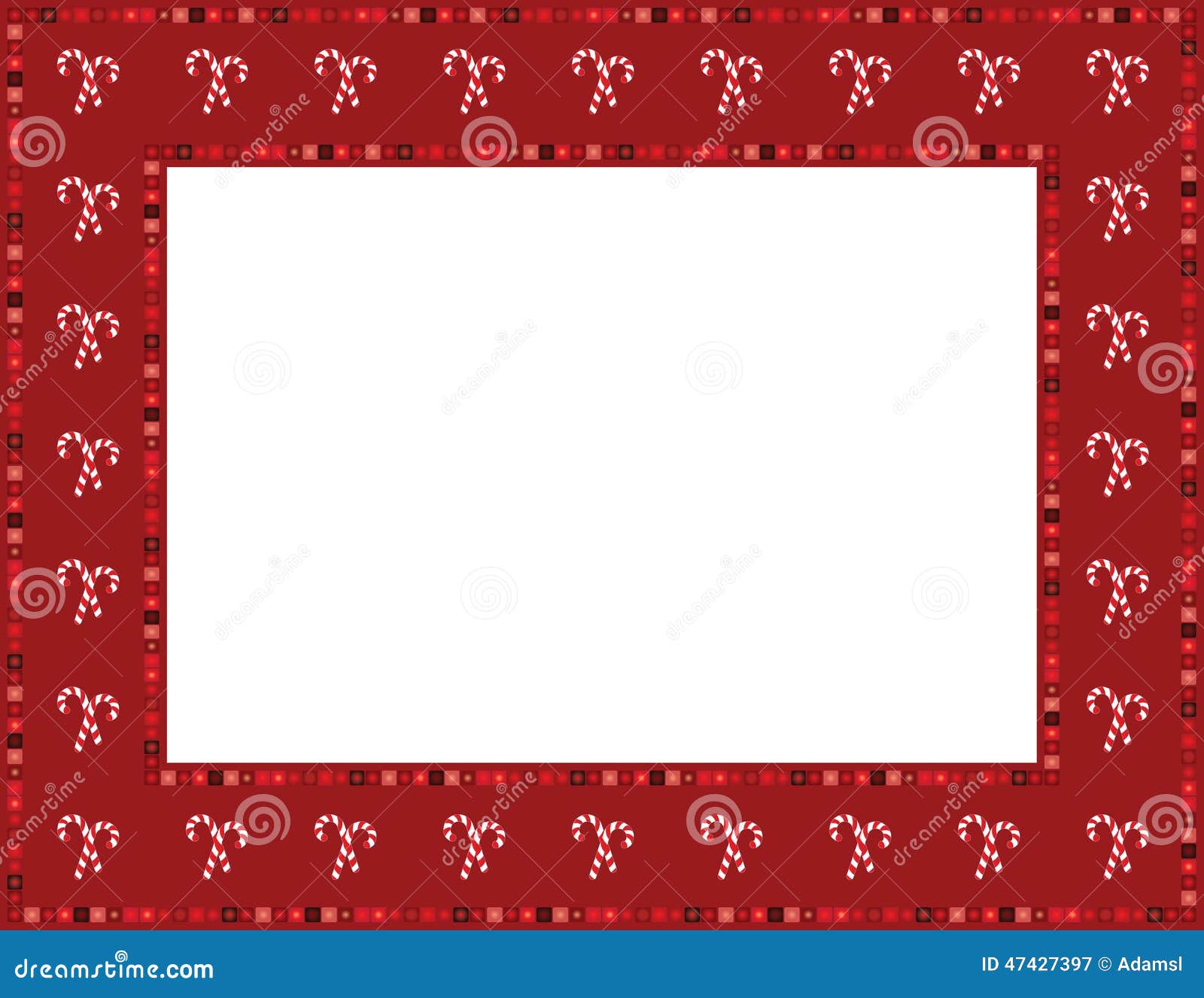 Christmas Candy Cane Frame stock vector. Illustration of border - 47427397