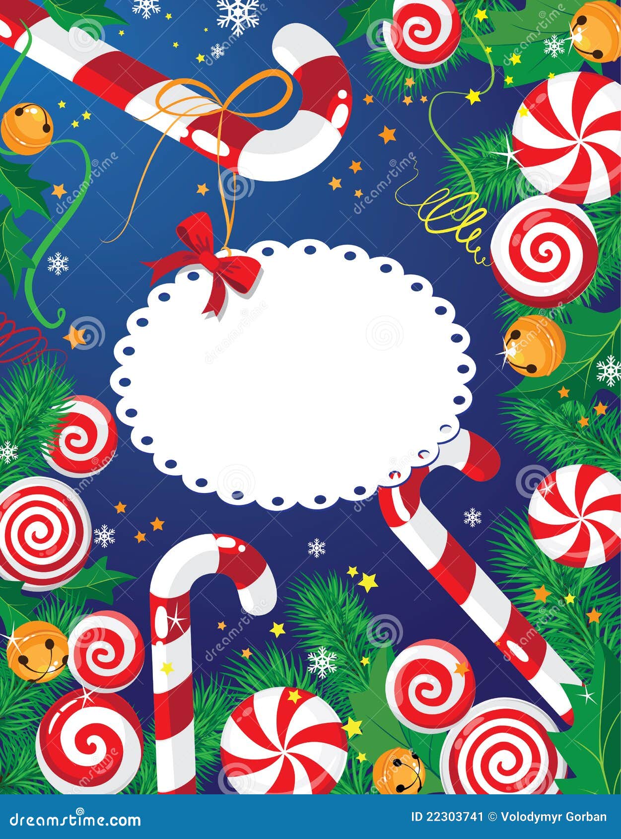 Christmas candy card stock vector. Illustration of holiday - 22303741