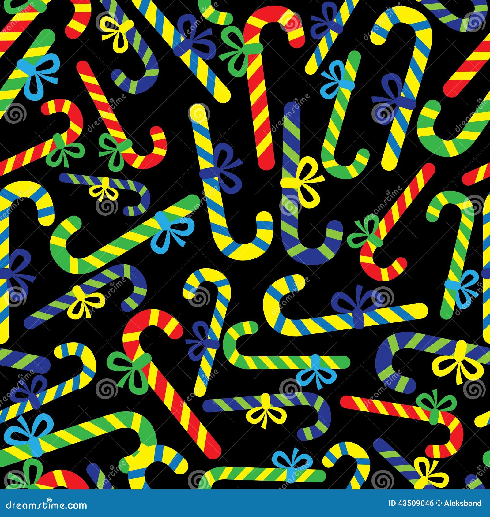 Christmas Candy Seamless Pattern Stock Illustration - Illustration of ...